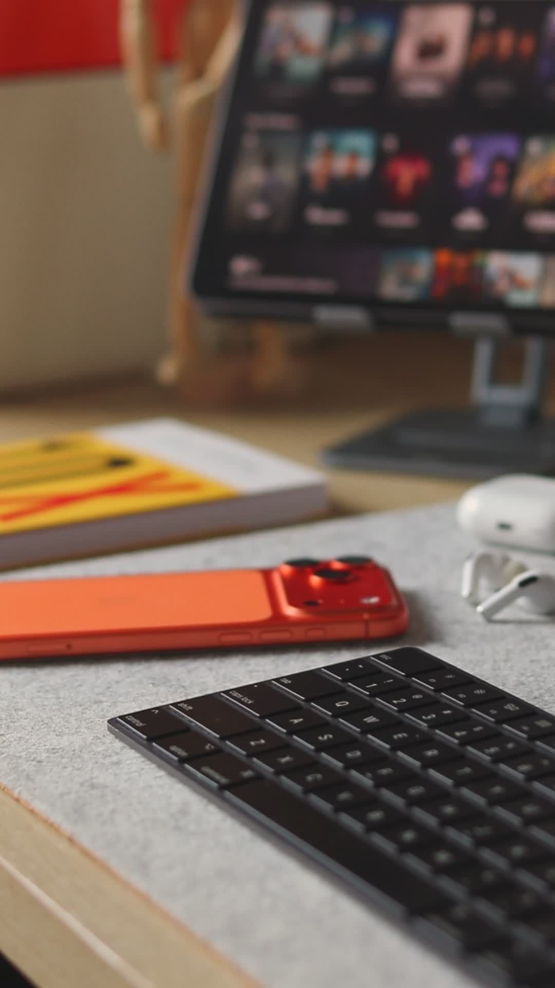 Modern Home Office with Gadgets and Monitor Free Stock Video Footage ...