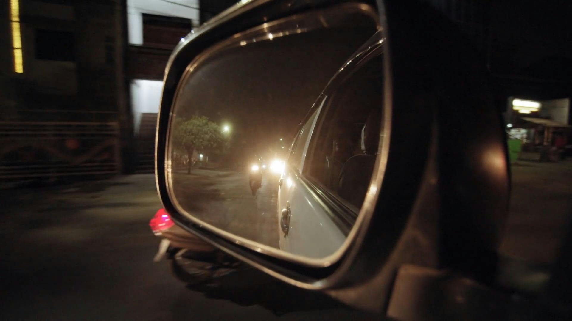 Reflection Of Motorcycles On The Road From Vehicle Side Mirror Free ...