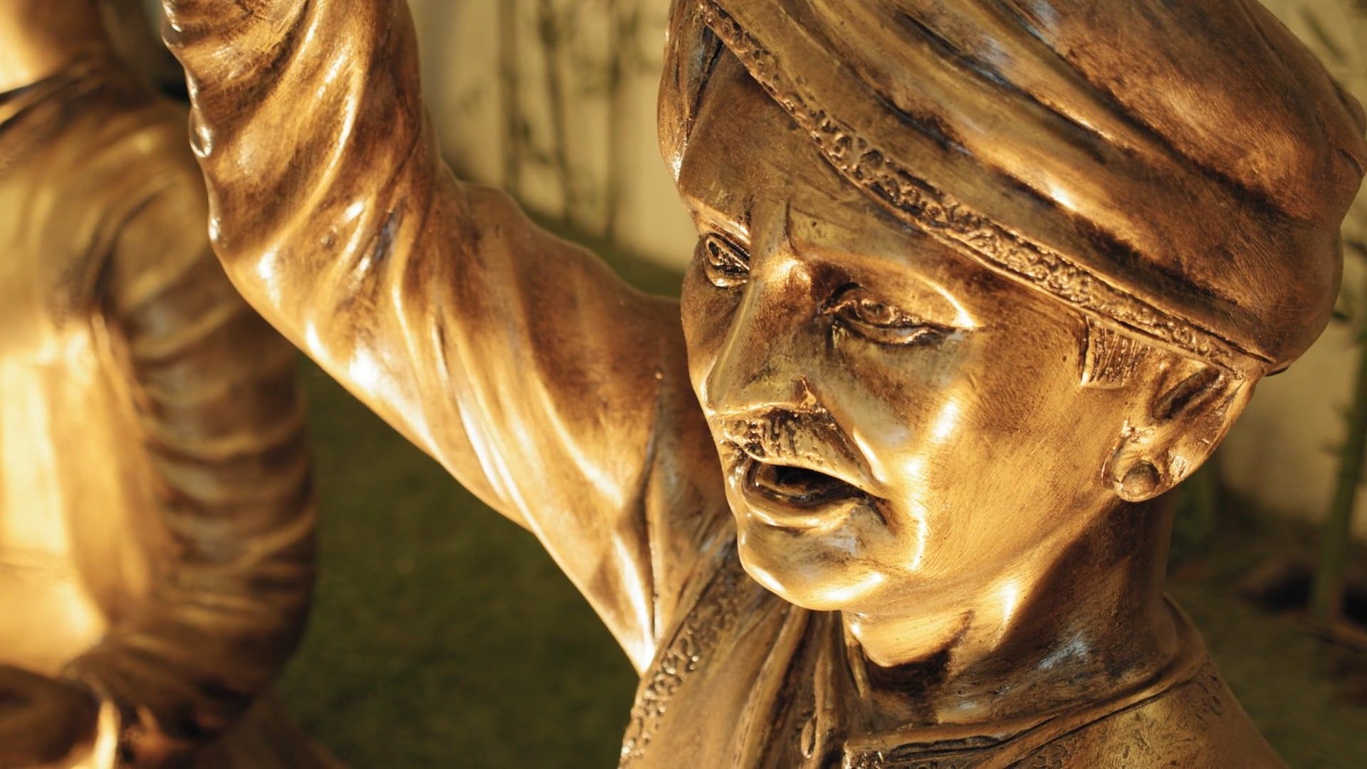 Bronze Statues On Display In An Airport Terminal Free Stock Video ...