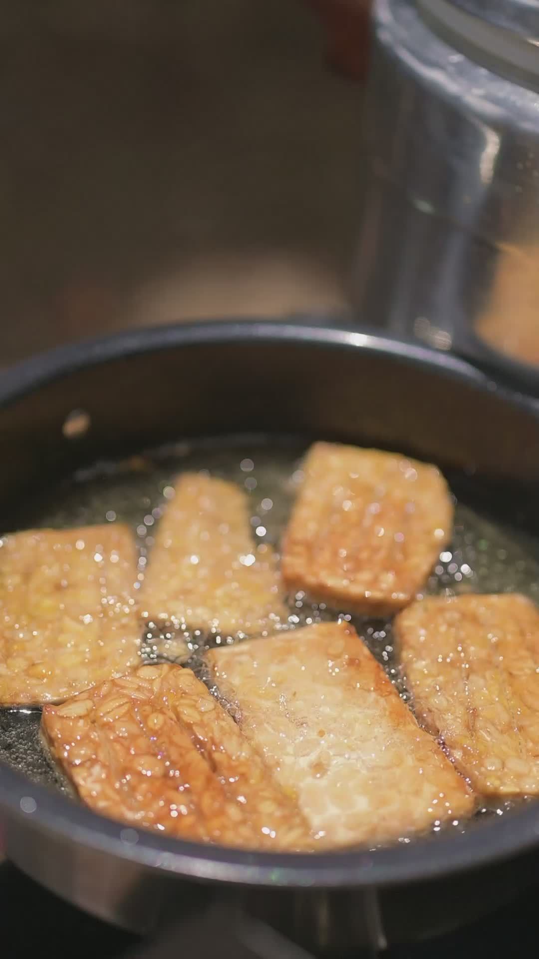 Crispy Fried Tofu Cooking in Indonesian Style Free Stock Video Footage ...