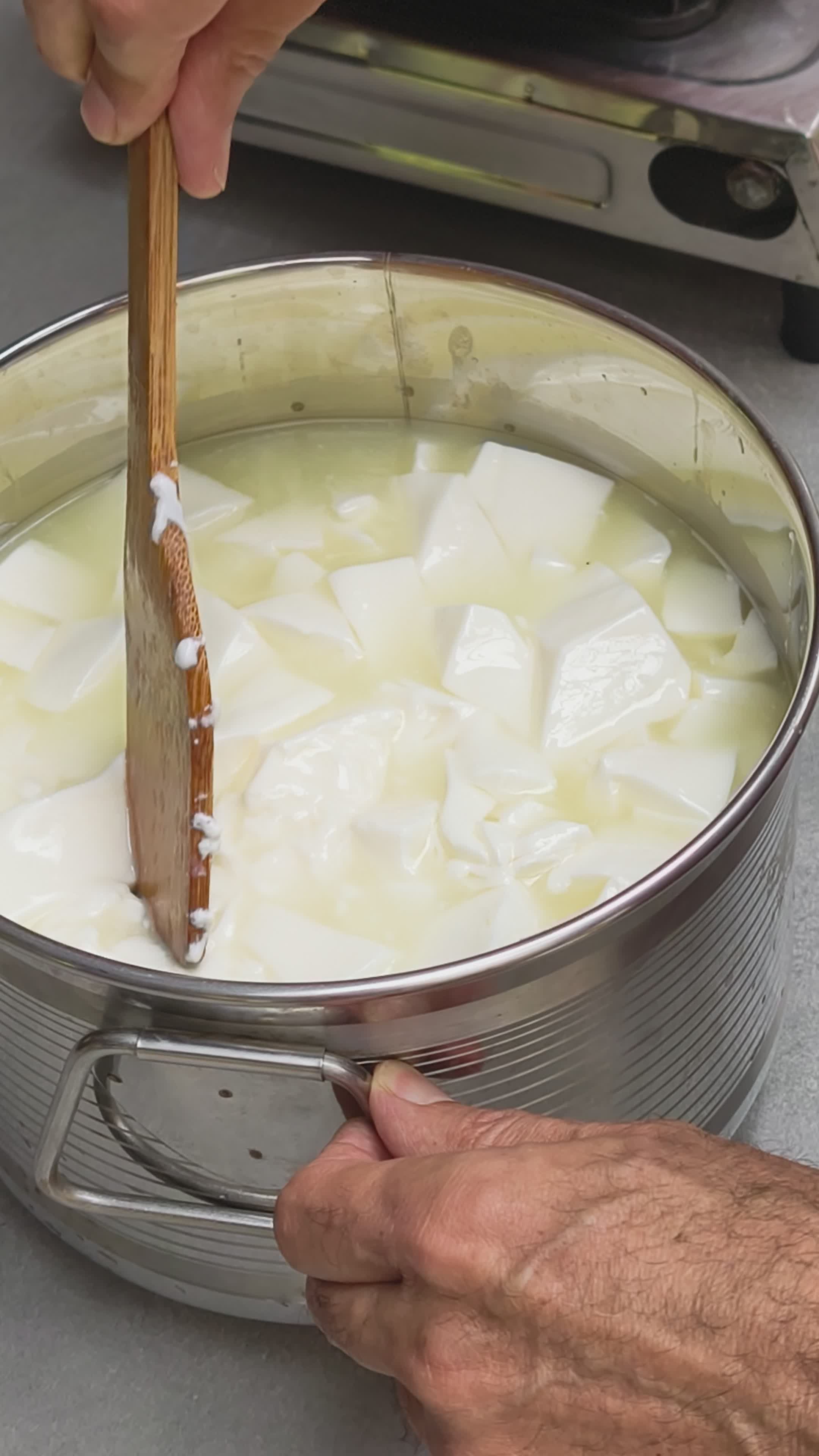 Traditional Cheese Making Process in a Pot Free Stock Video Footage ...