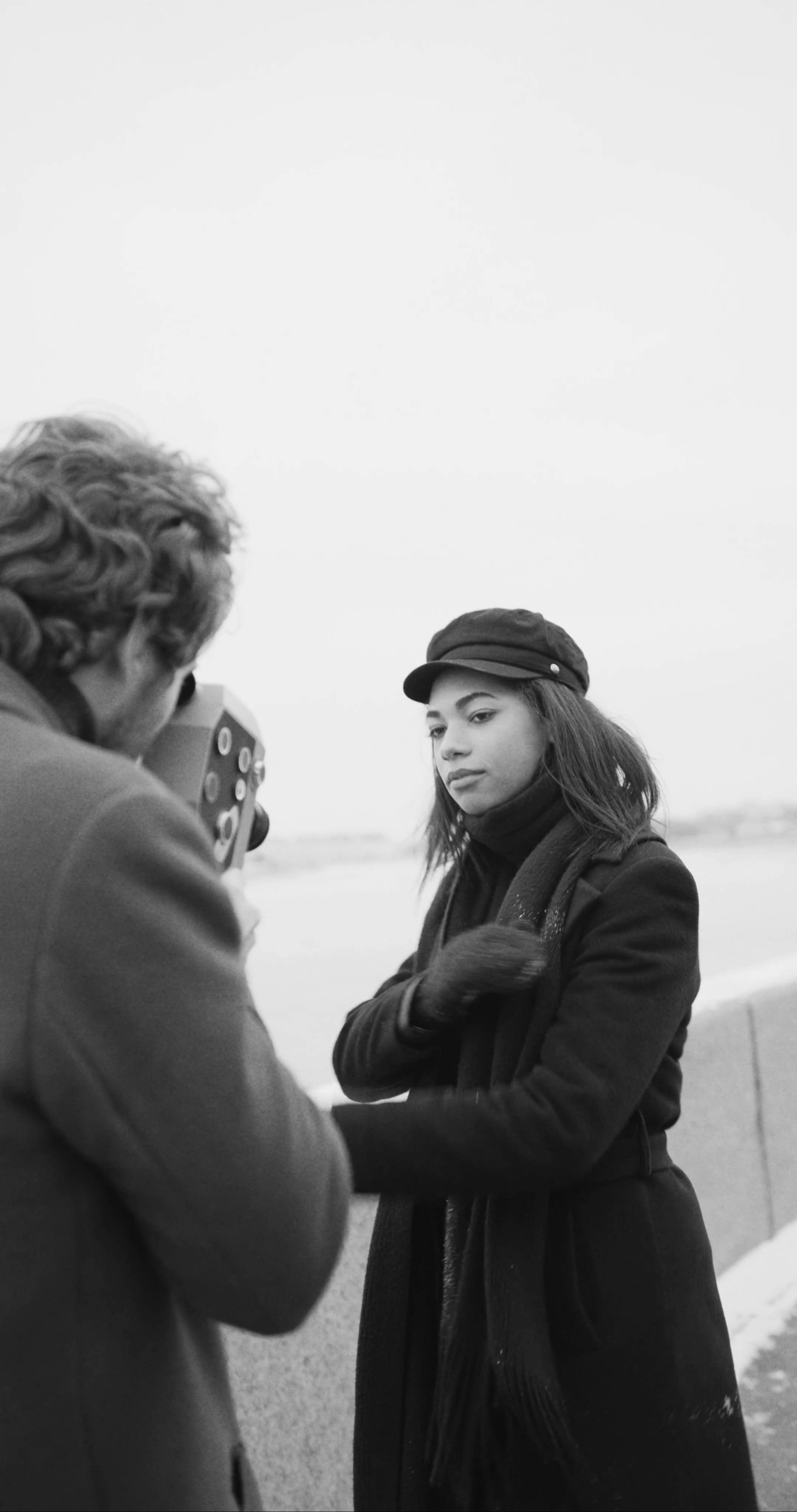 Woman Posing While The Man Is Recording A Video Free Stock Video ...