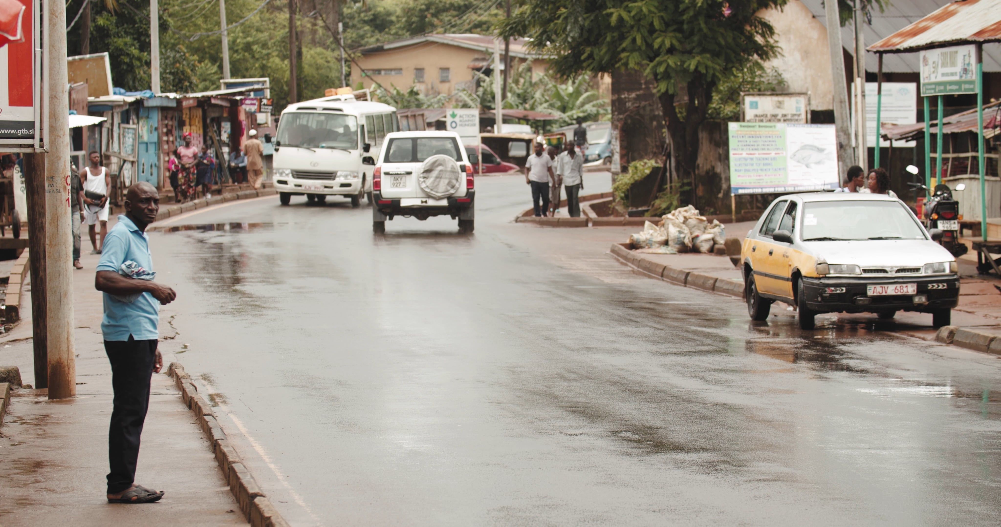 People Going Out On The Road After The Rain Free Stock Video Footage ...