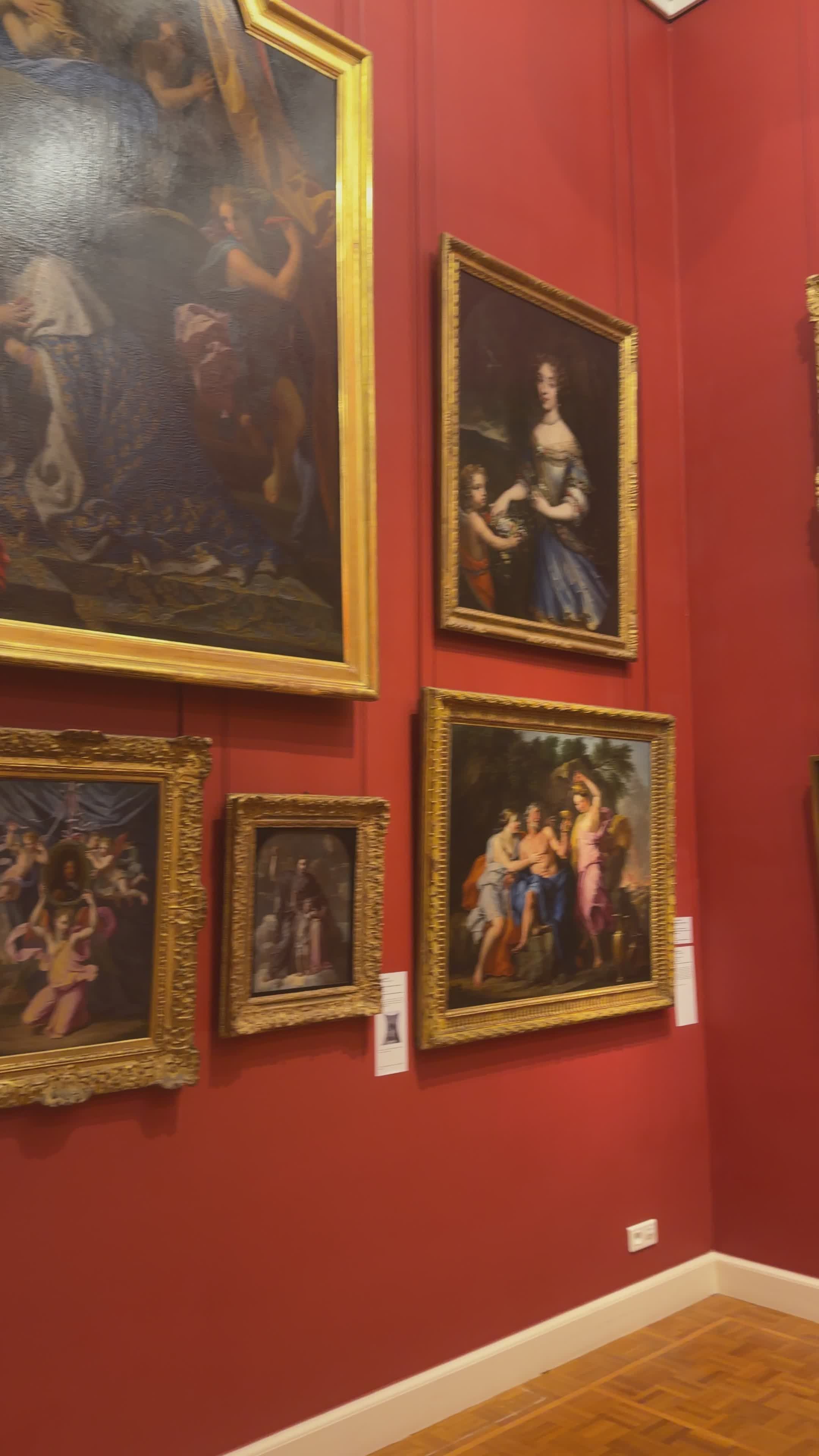 Classic Art Gallery with Renaissance Paintings Free Stock Video Footage ...