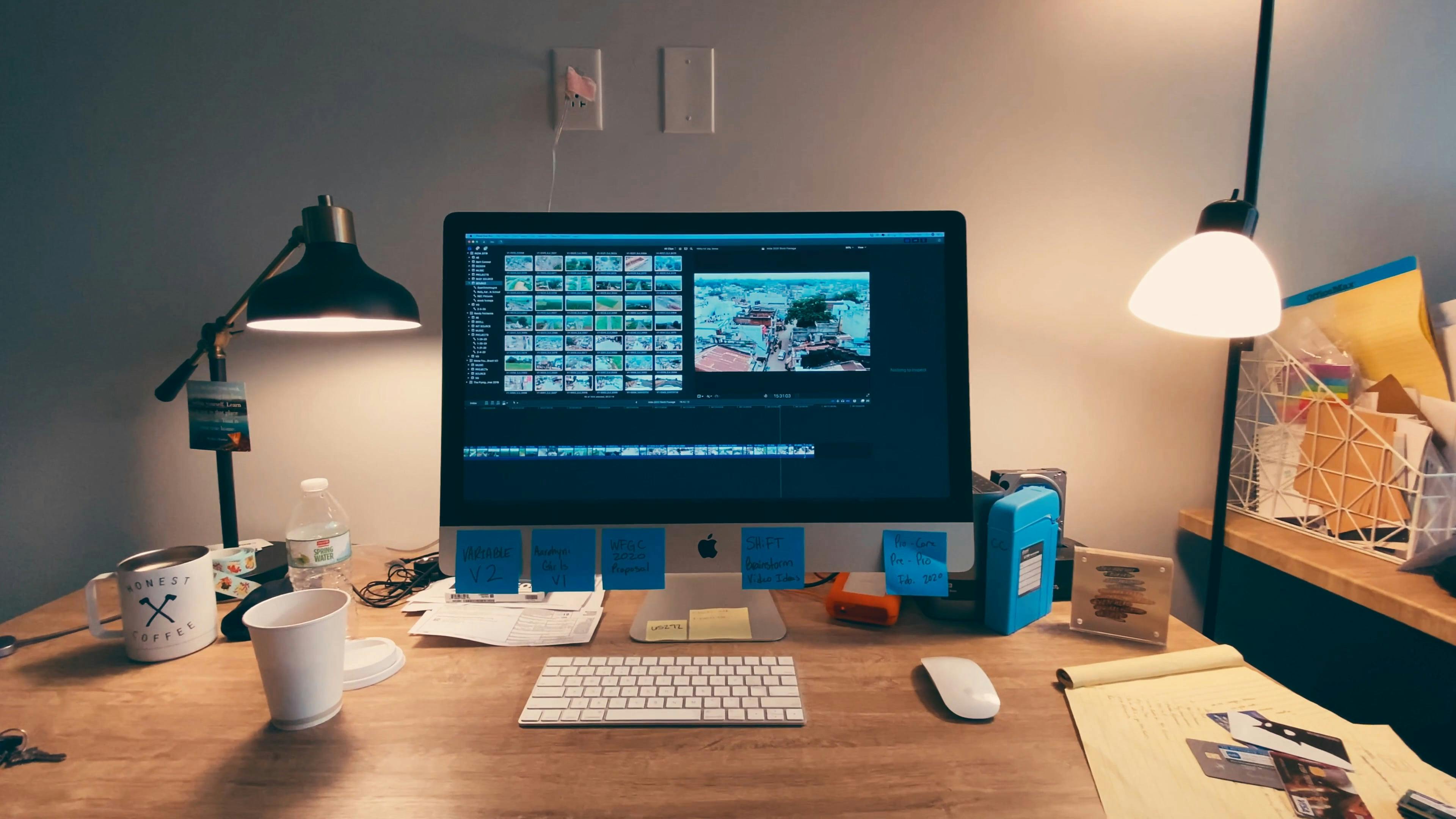 Showing My Working Place In Slow Motion Free Stock Video Footage ...