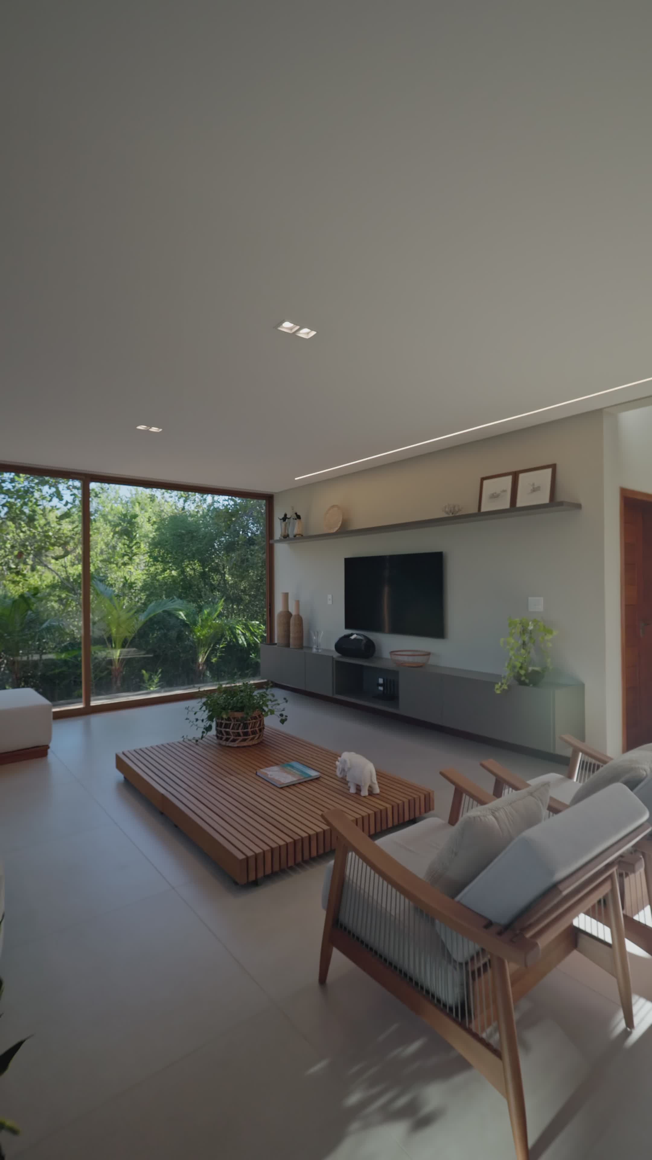 Modern Luxury Living Room with Open Space Design Free Stock Video ...