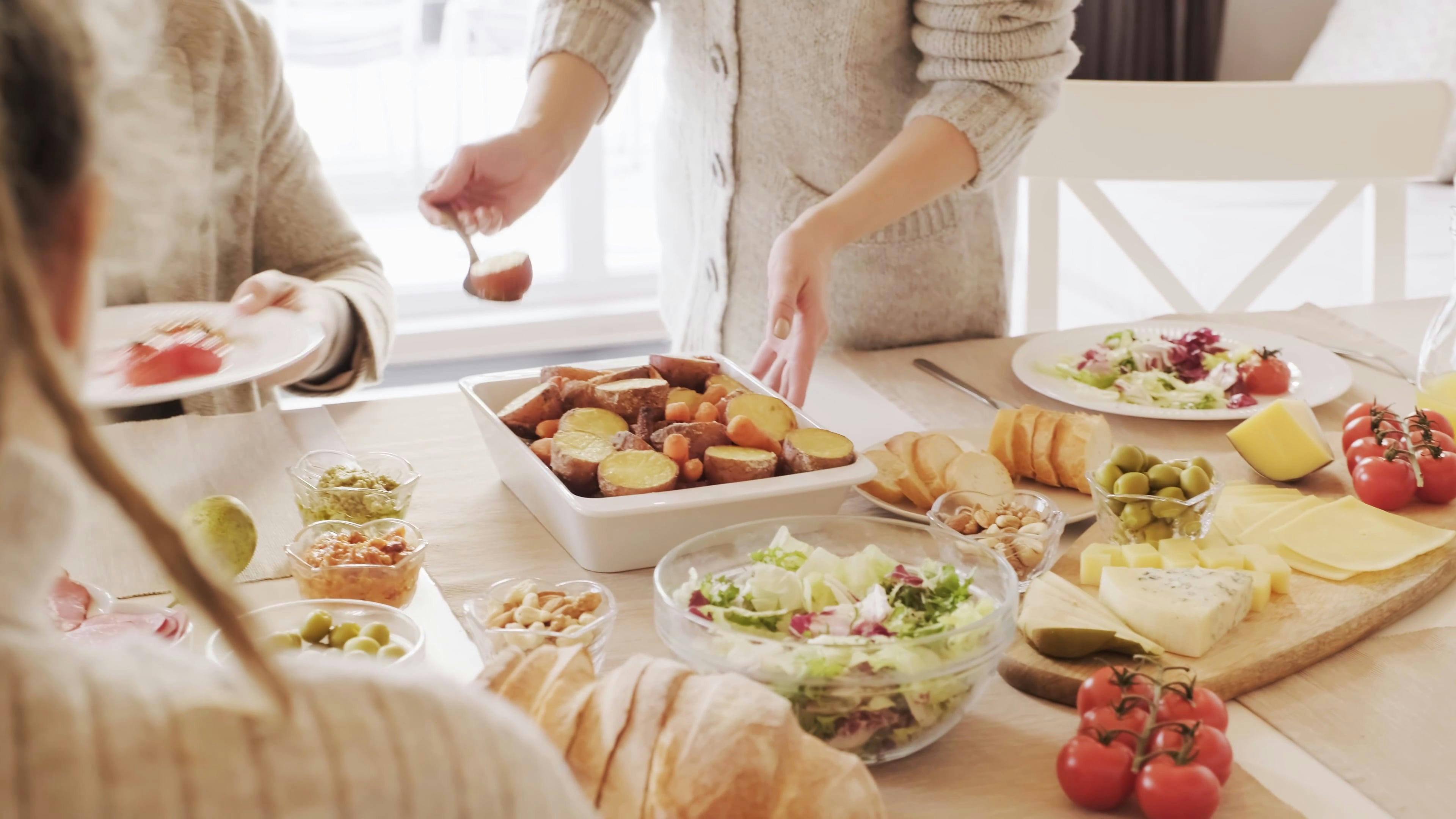 Footage Of A Woman Serving A Food To A Man Free Stock Video Footage ...