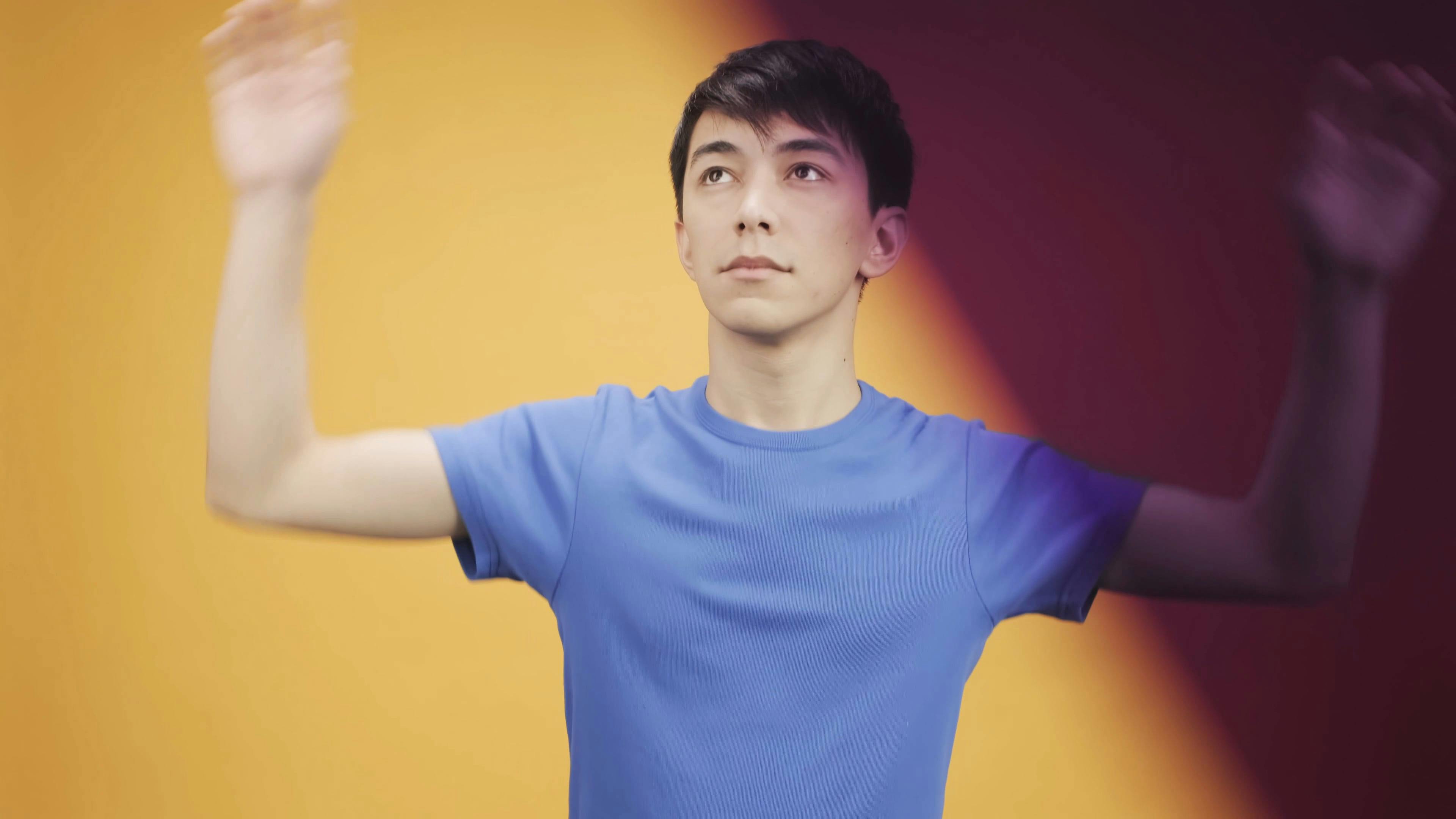 Footage of a Man Putting His Hands on His Nape Free Stock Video Footage ...