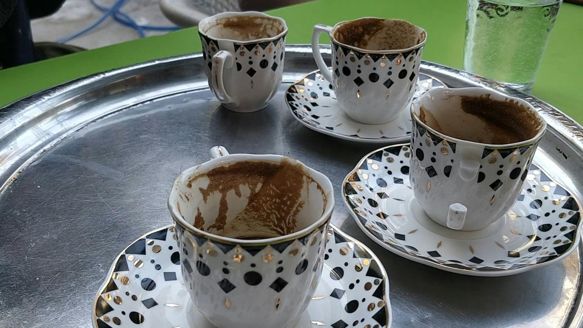 Cups and Saucers With Stain on a Stainless Tray Free Stock Video ...