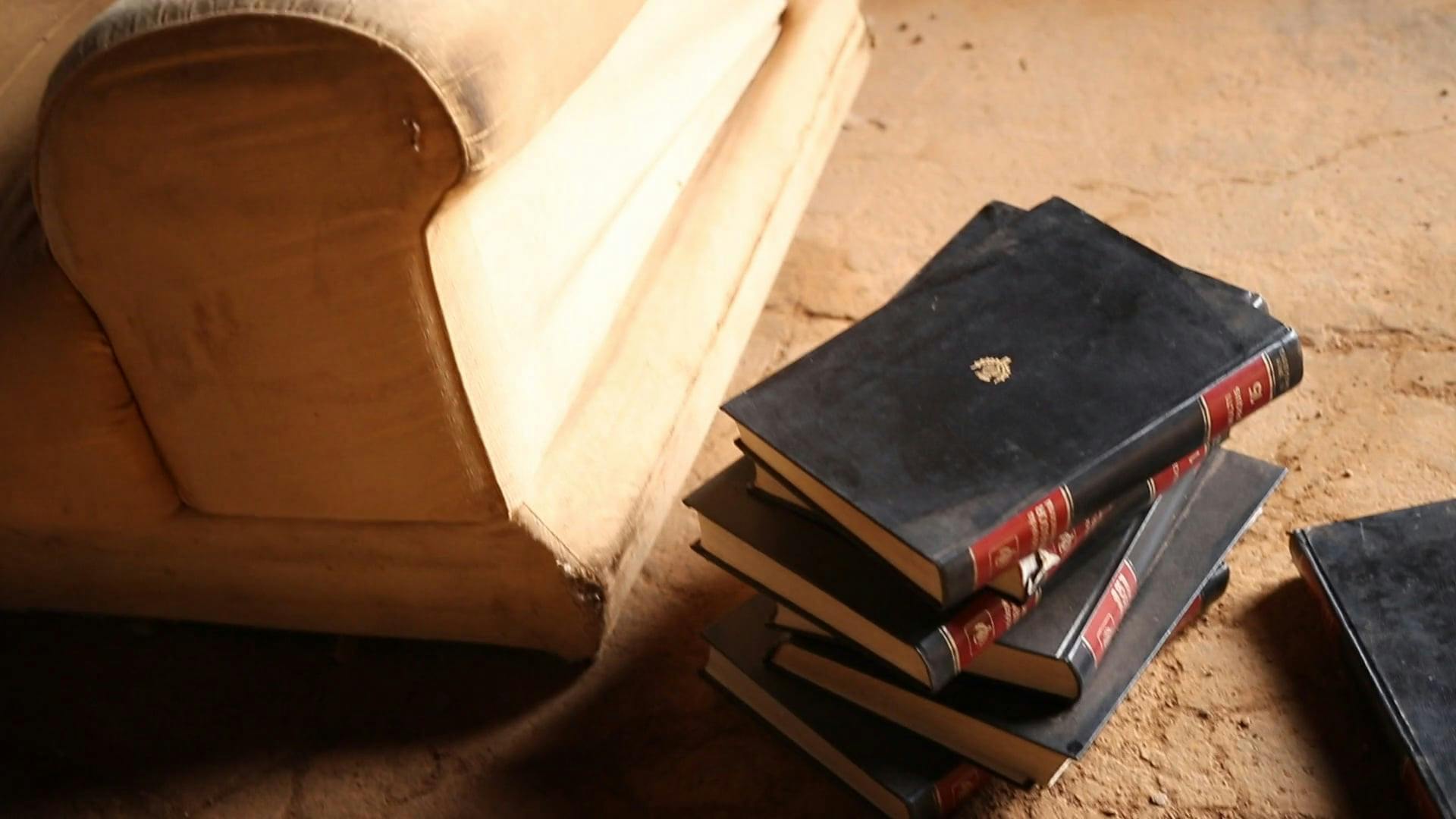 High Angle Footage Of Books On The Ground · Free Stock Video