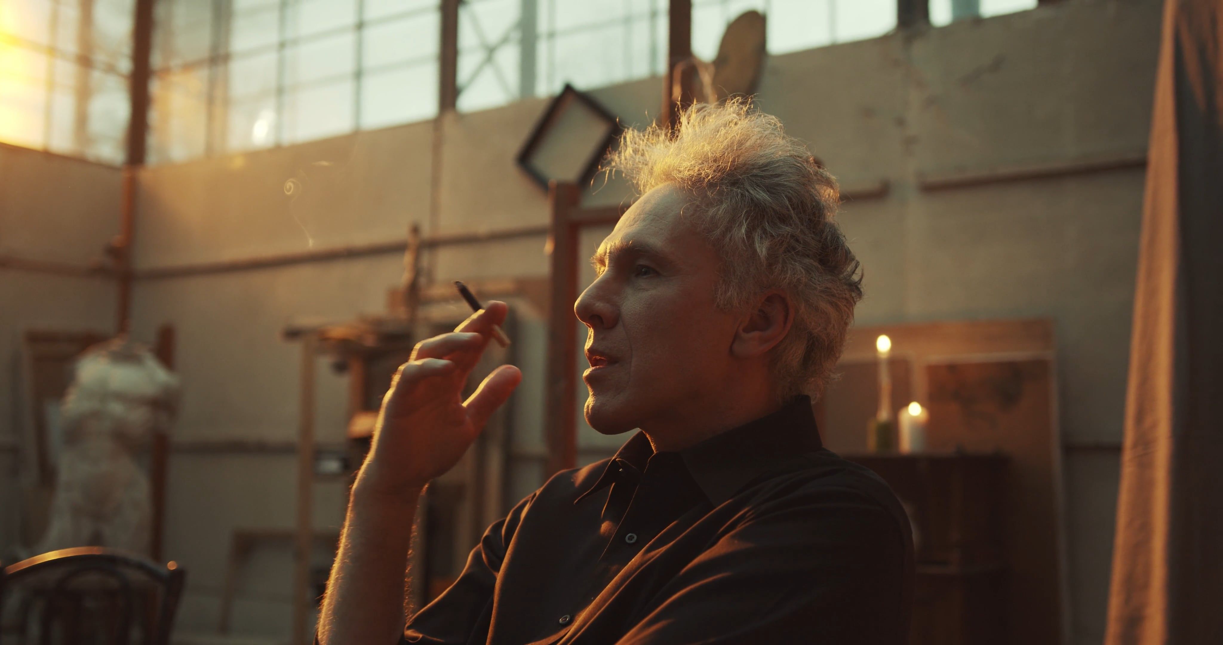A Man Smoking Inside A Studio Free Stock Video Footage, Royalty-Free 4K ...