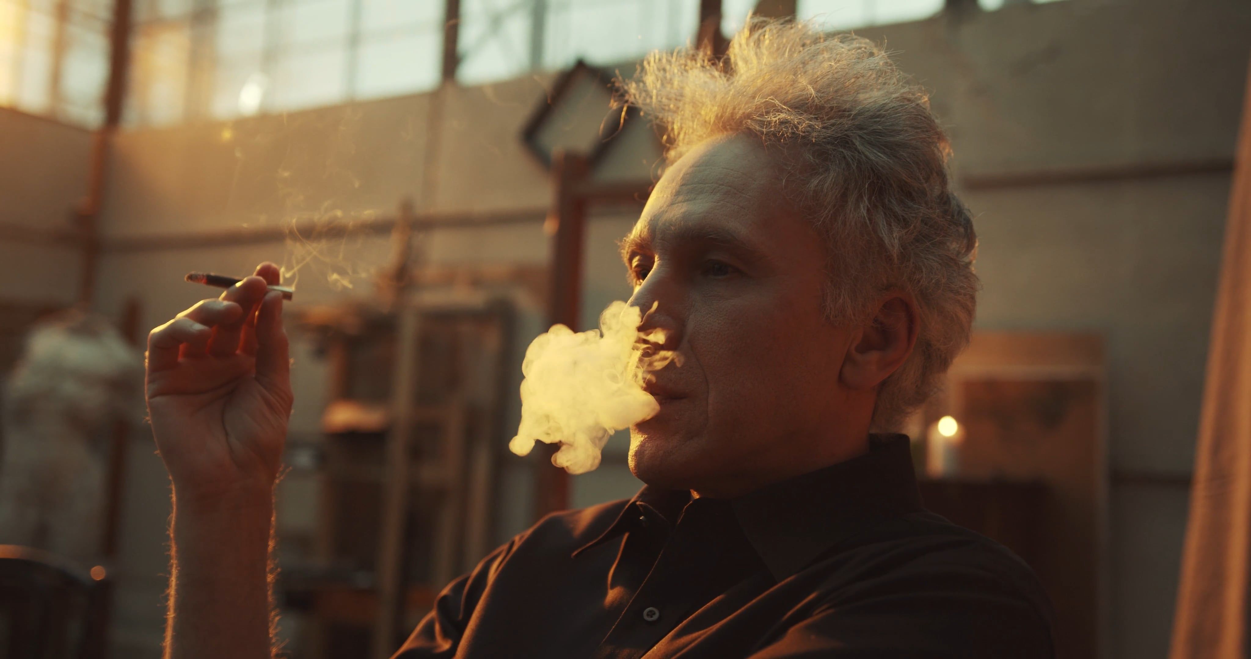 A Man Smoking A Cigarette · Free Stock Video