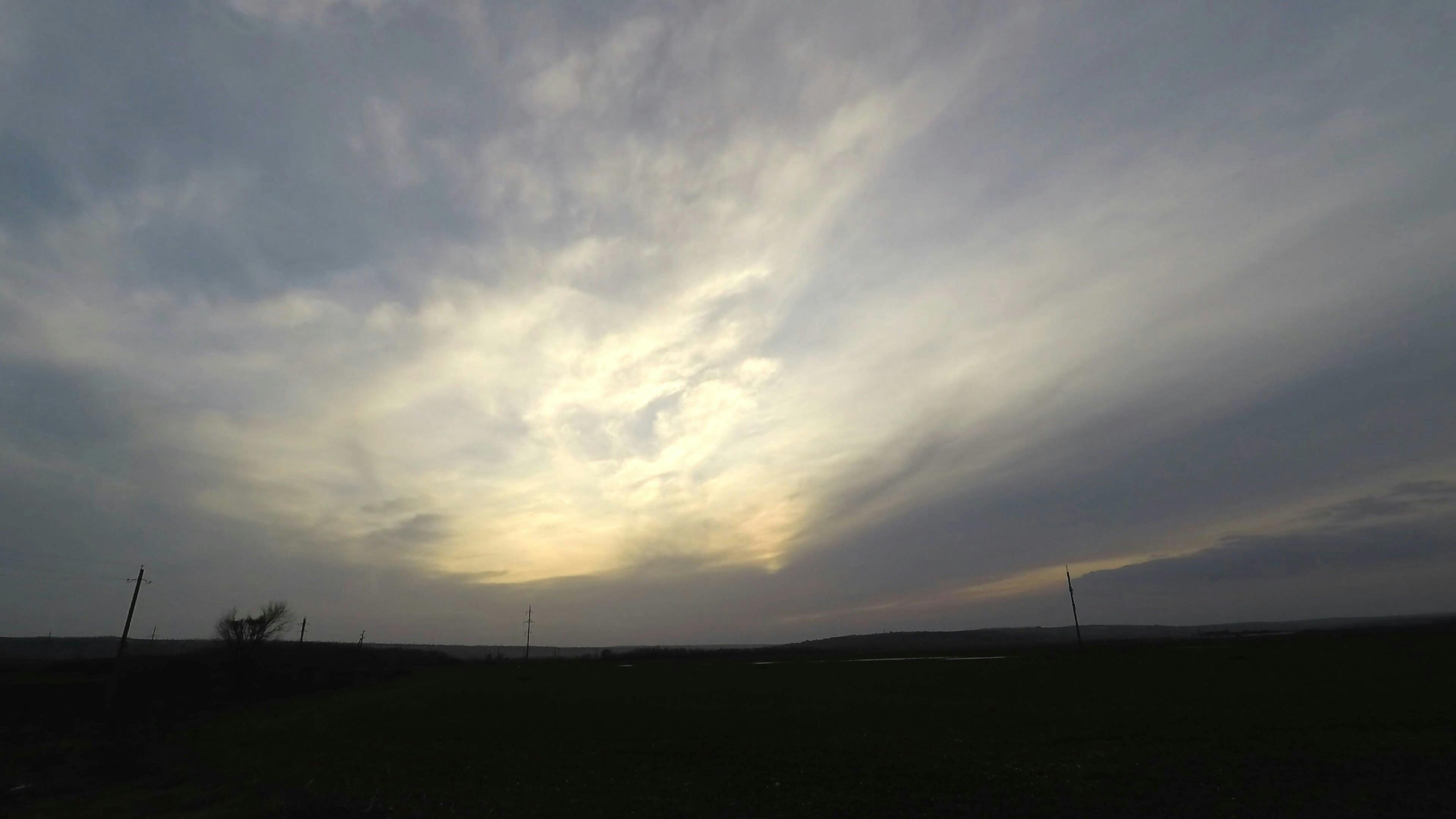 Clouds Moving By The Wind Blows · Free Stock Video