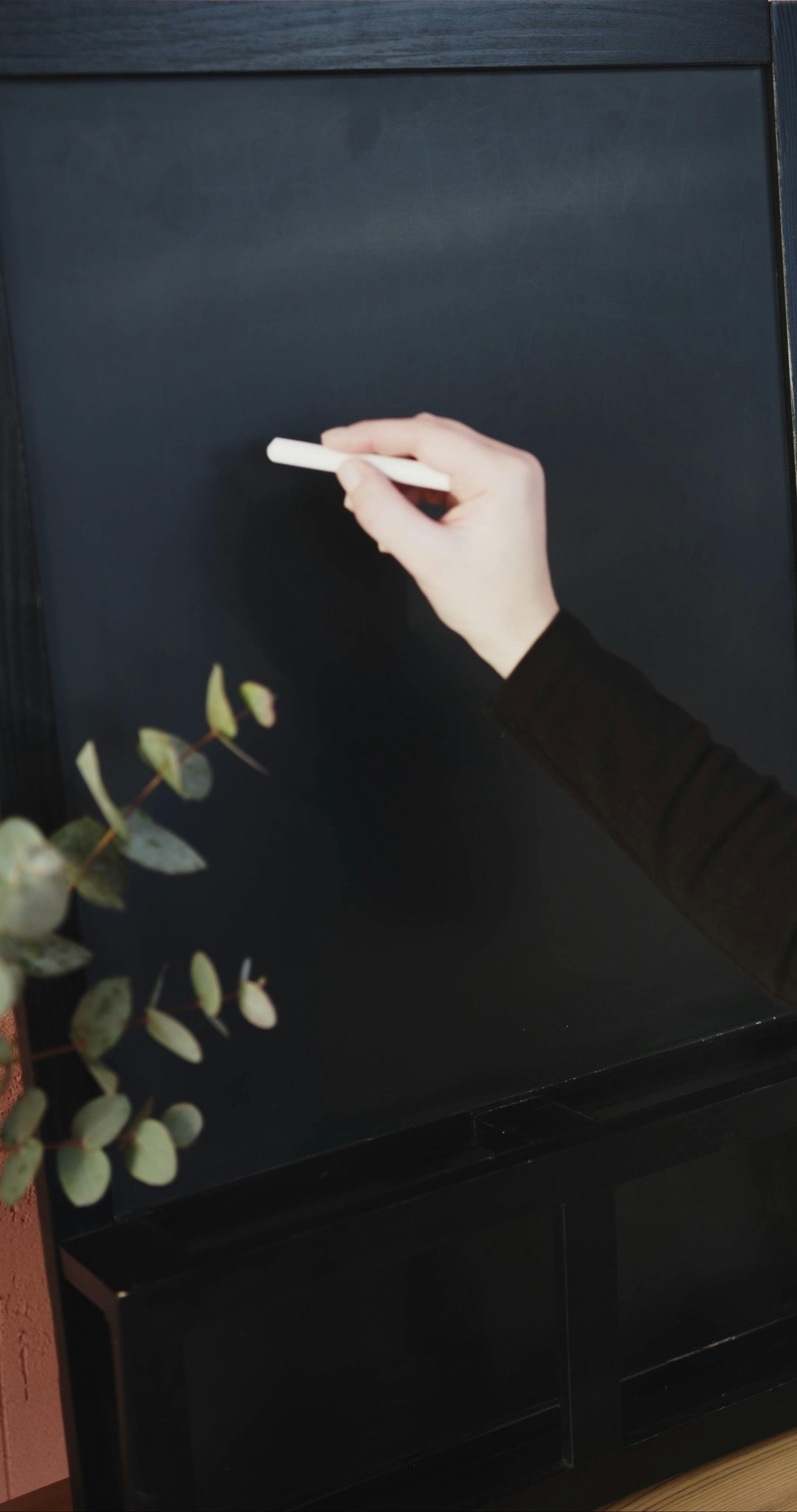 Writing In A Blackboard Using A Chalk Free Stock Video Footage, Royalty ...