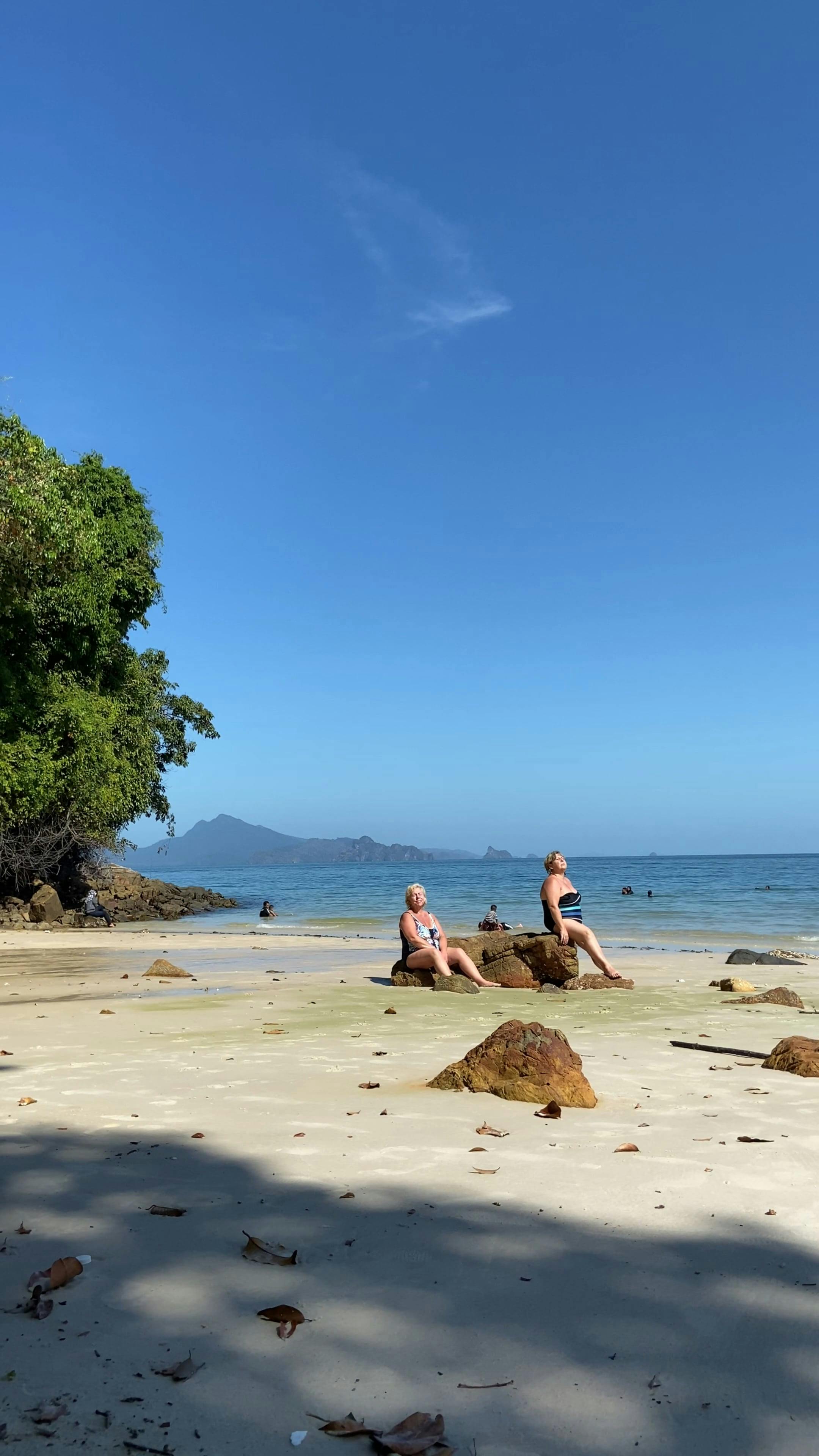 Two Women Sun Bathing In The Beach · Free Stock Video