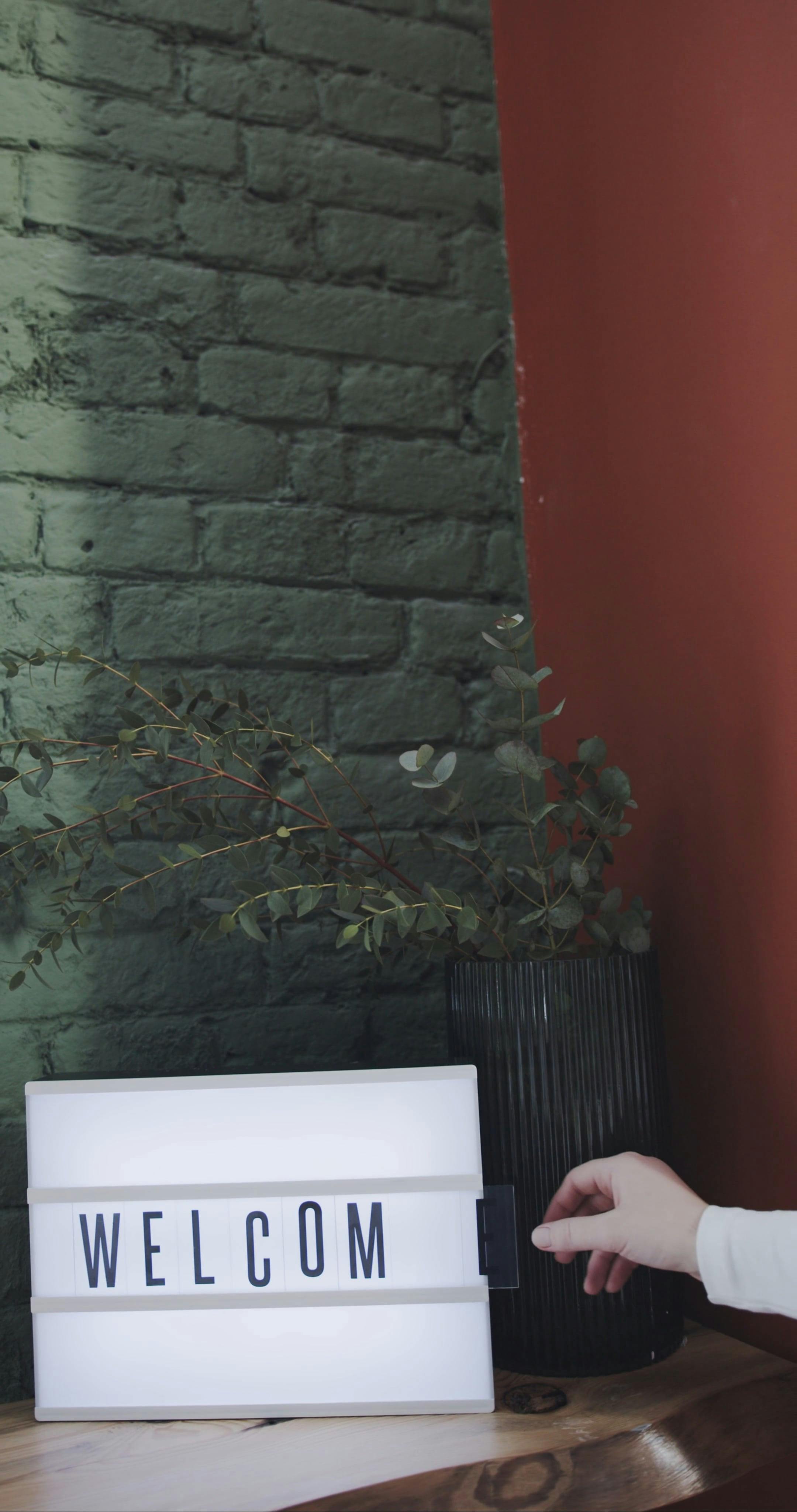 Stenciled Board Shadow Projection By Light On A Wall Free Stock Video ...