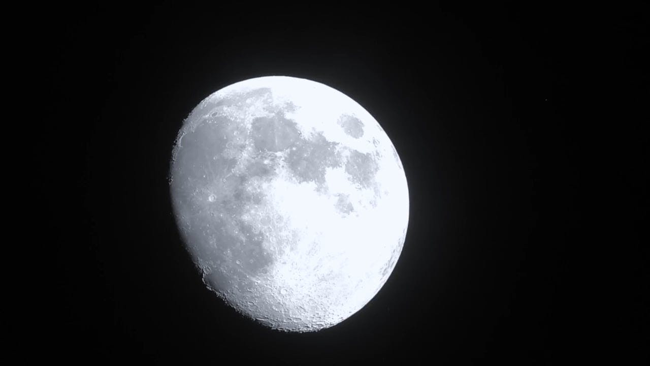 The Brightness Of The Moon At A Very Dark Night · Free Stock Video