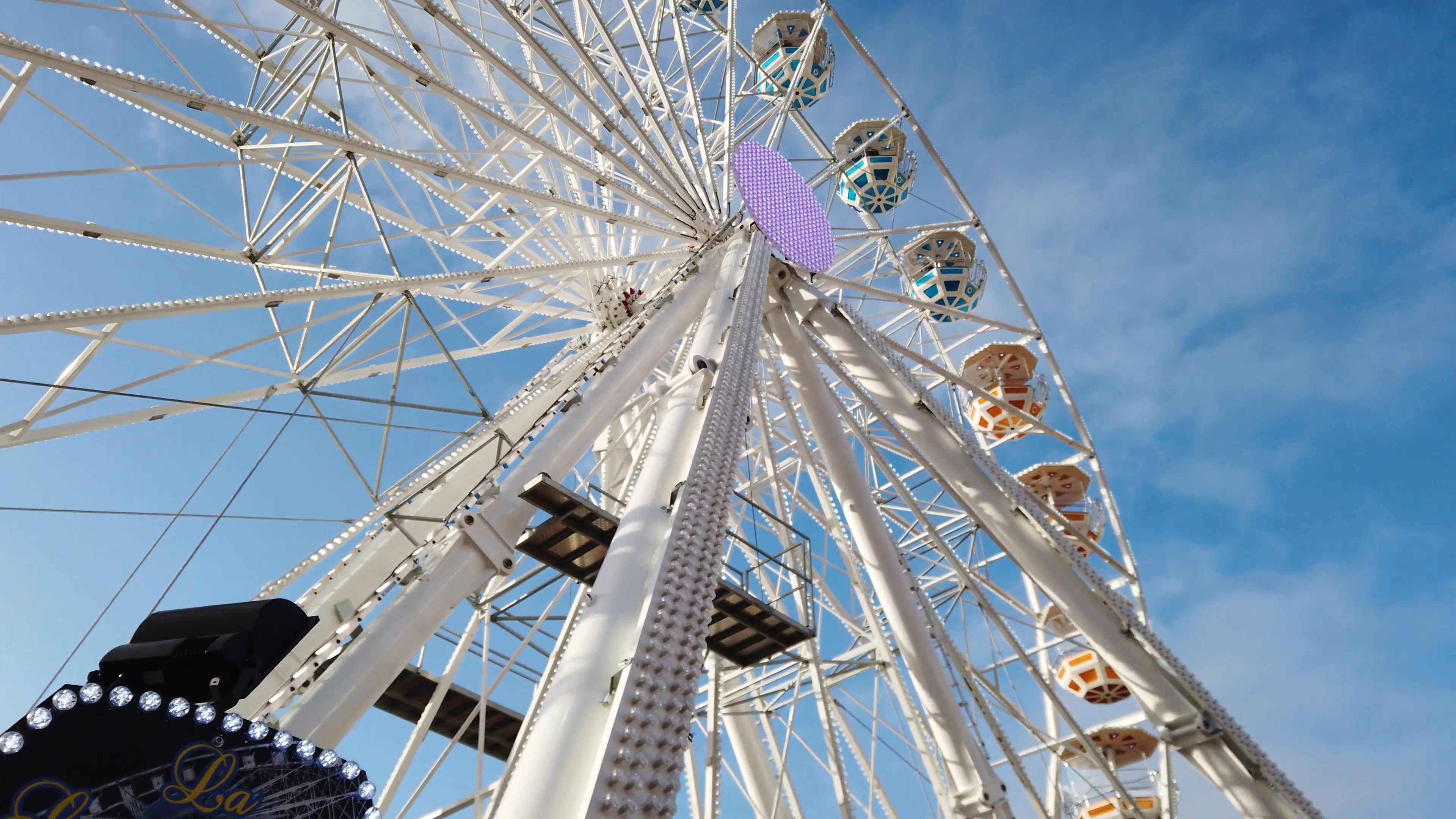 Low Angle Shot of a Ferris Wheel · Free Stock Video