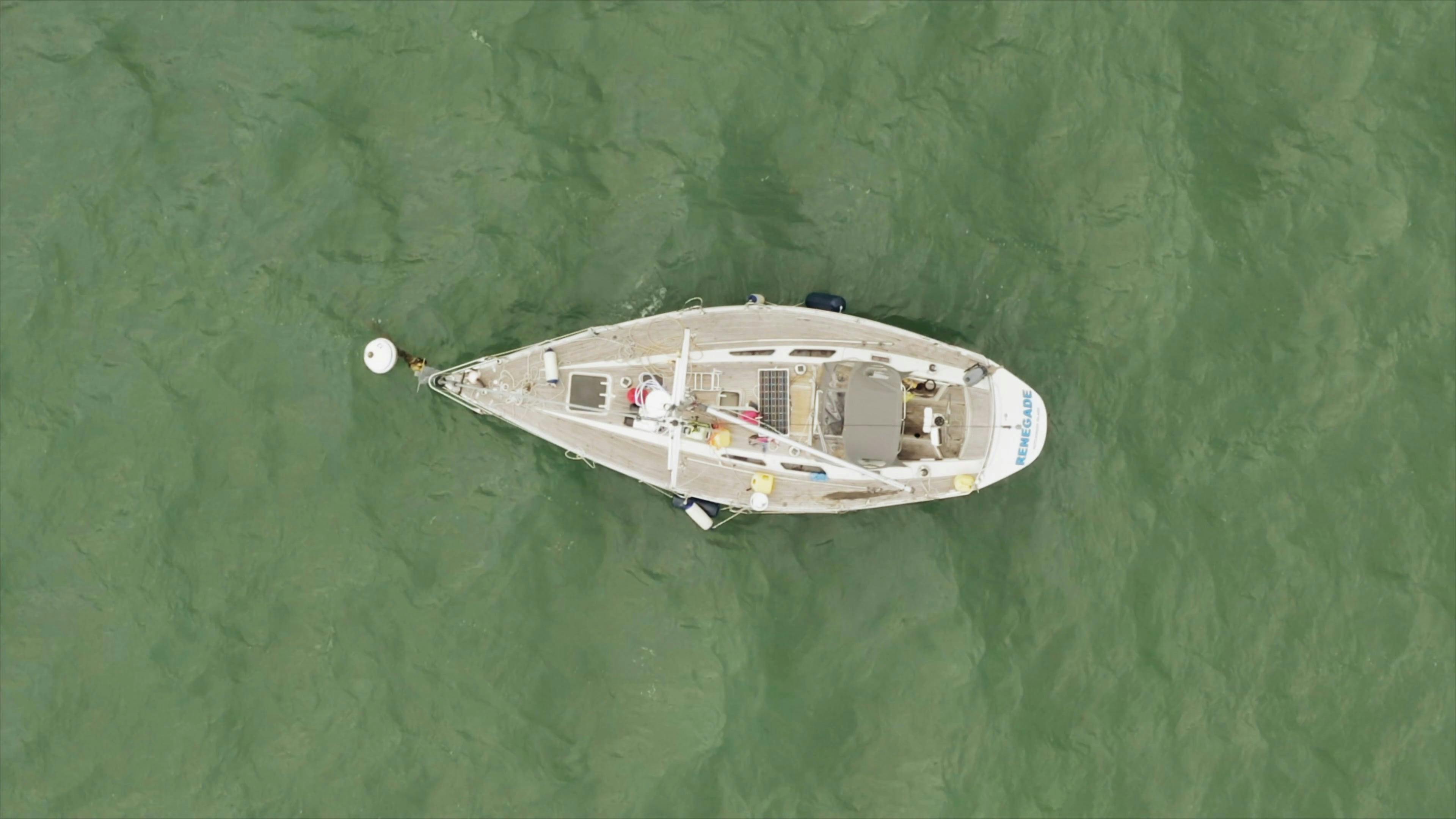 Top View Footage Of The Boat In The Water · Free Stock Video