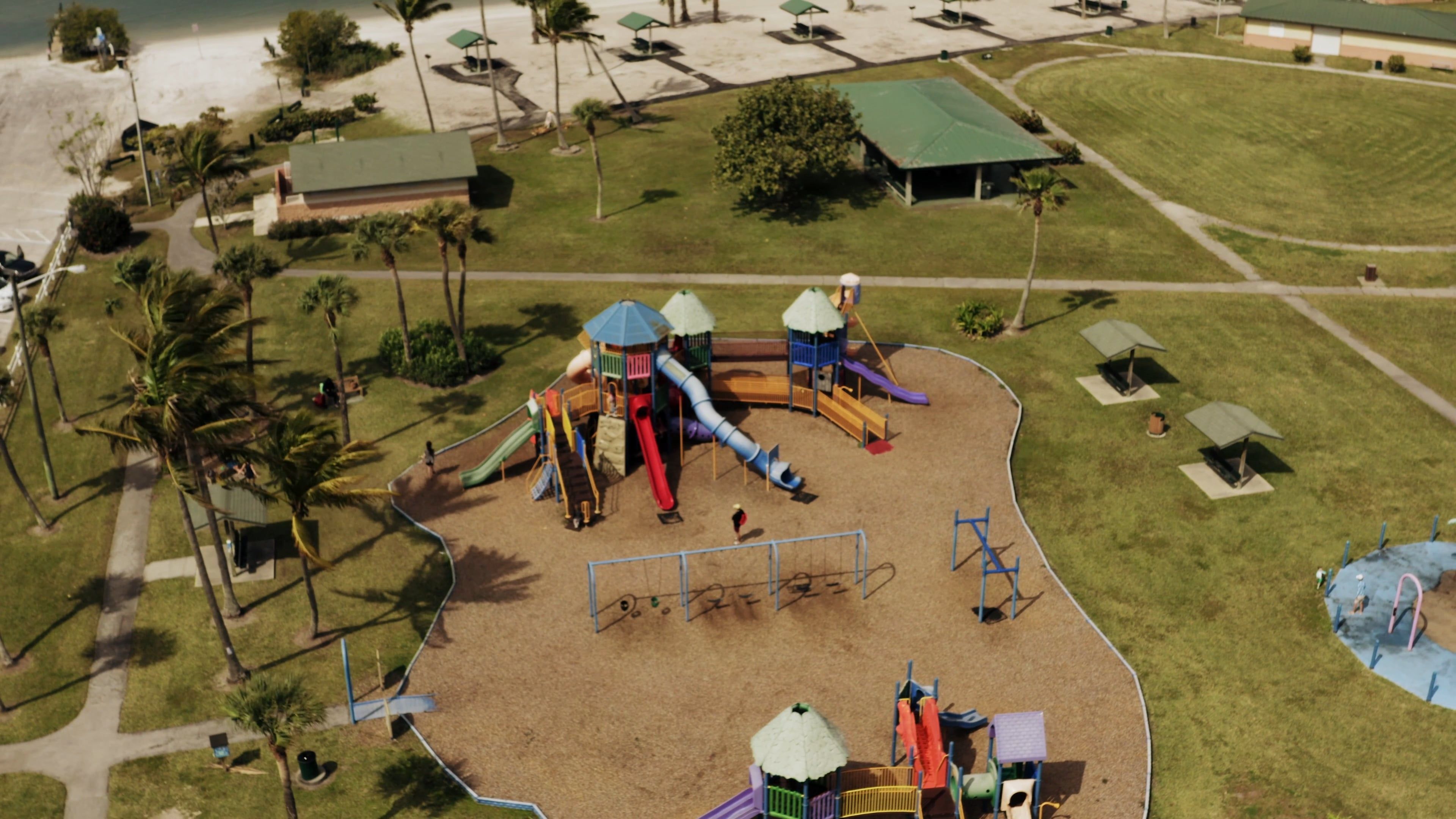 Drone Footage Of A Children's Playground Free Stock Video Footage ...