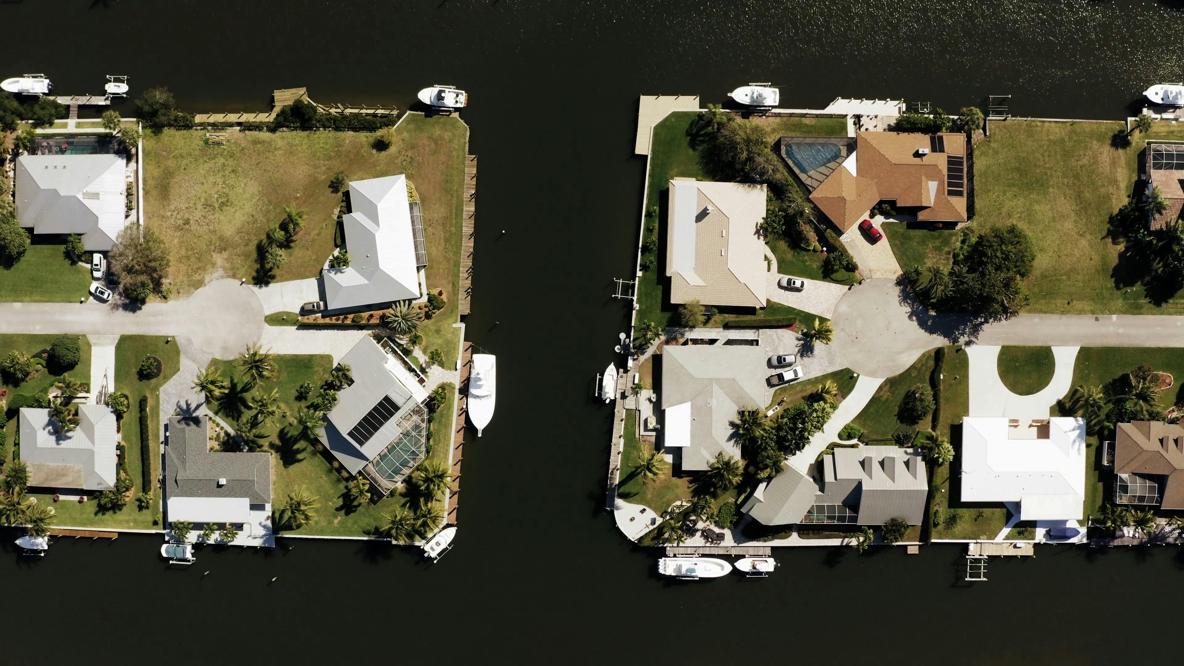 Drone Footage Of Houses · Free Stock Video