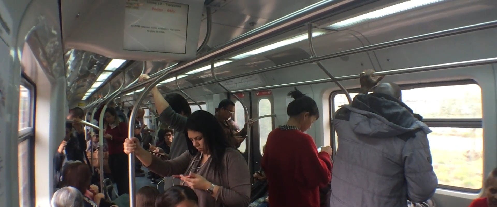 A Woman Riding a Train · Free Stock Video