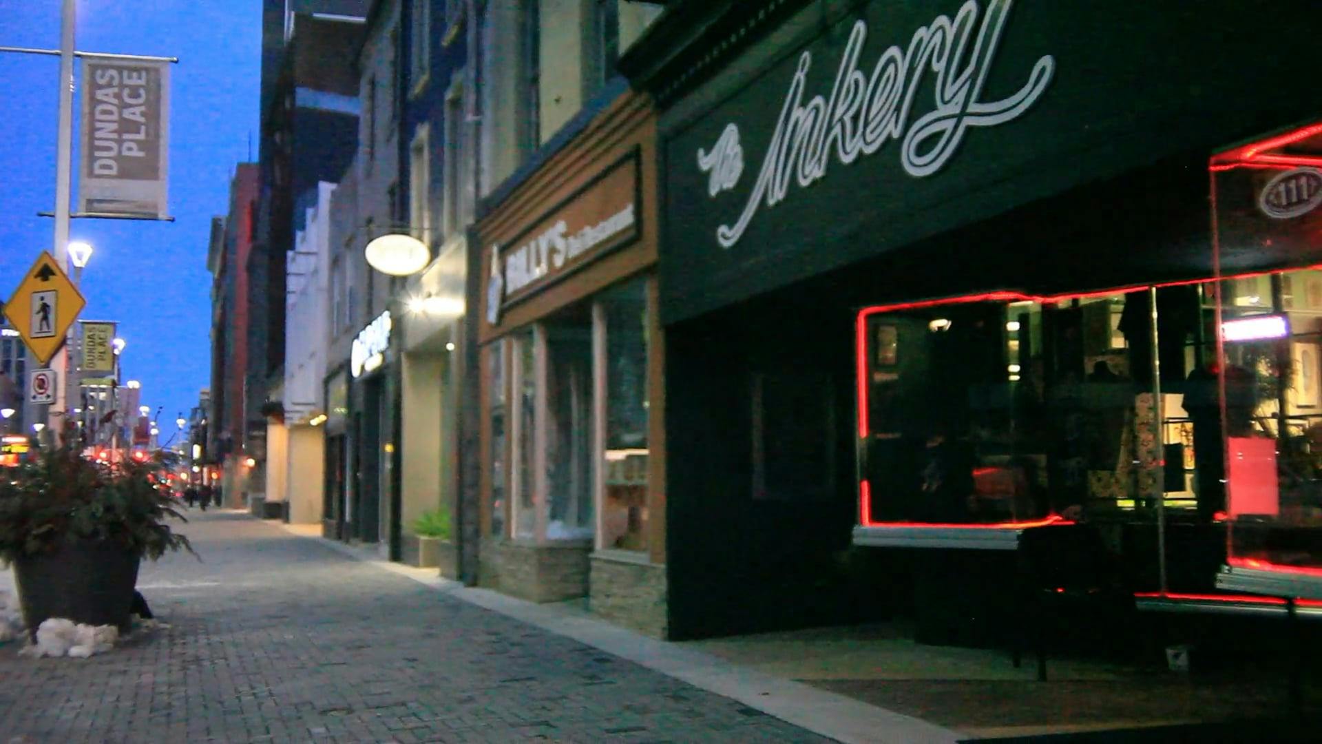 A Commercial Street With Lines Of Stores And Shops · Free Stock Video