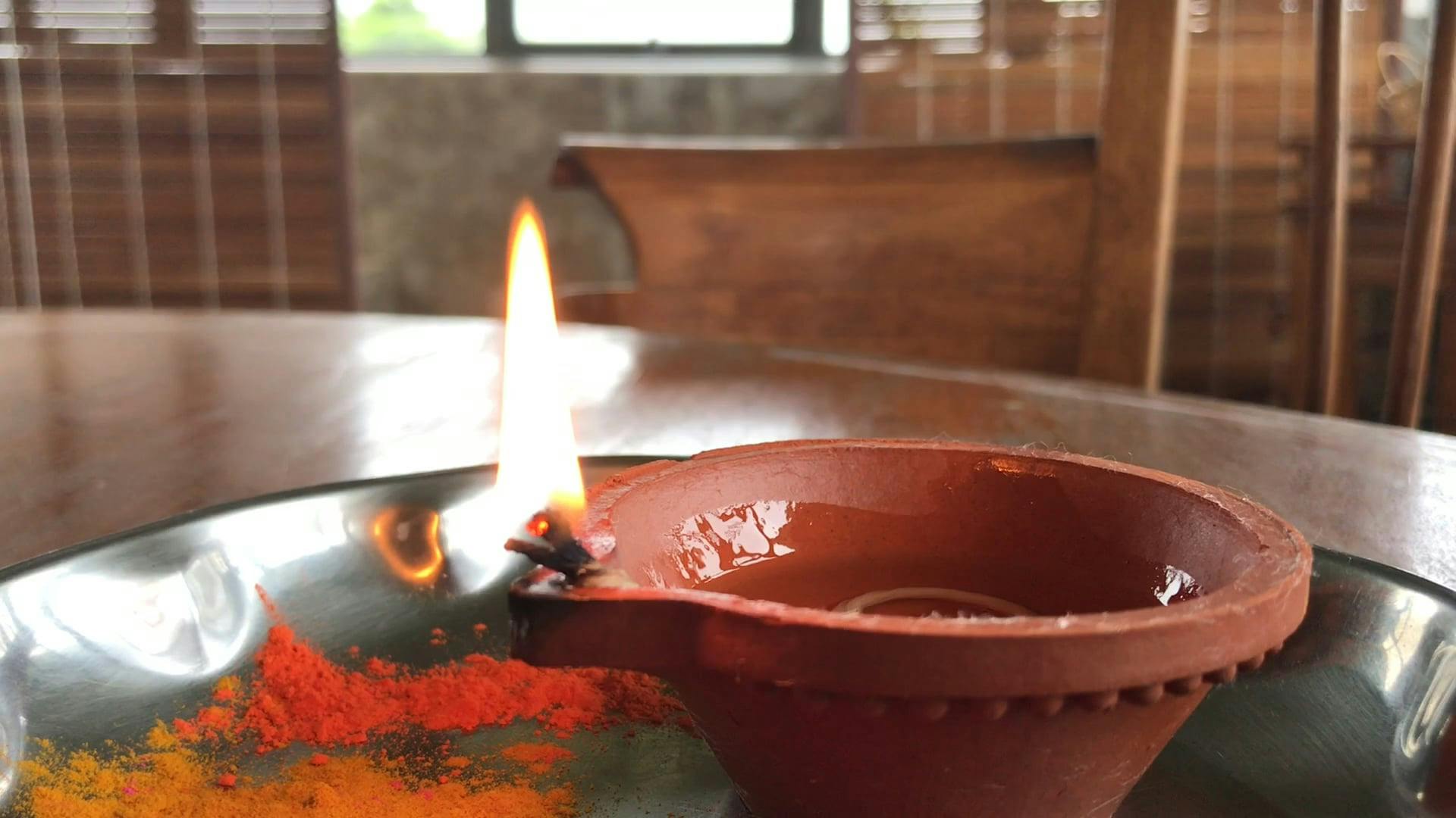 Close Up Shot of a Lighted Diya Free Stock Video Footage, Royalty-Free ...
