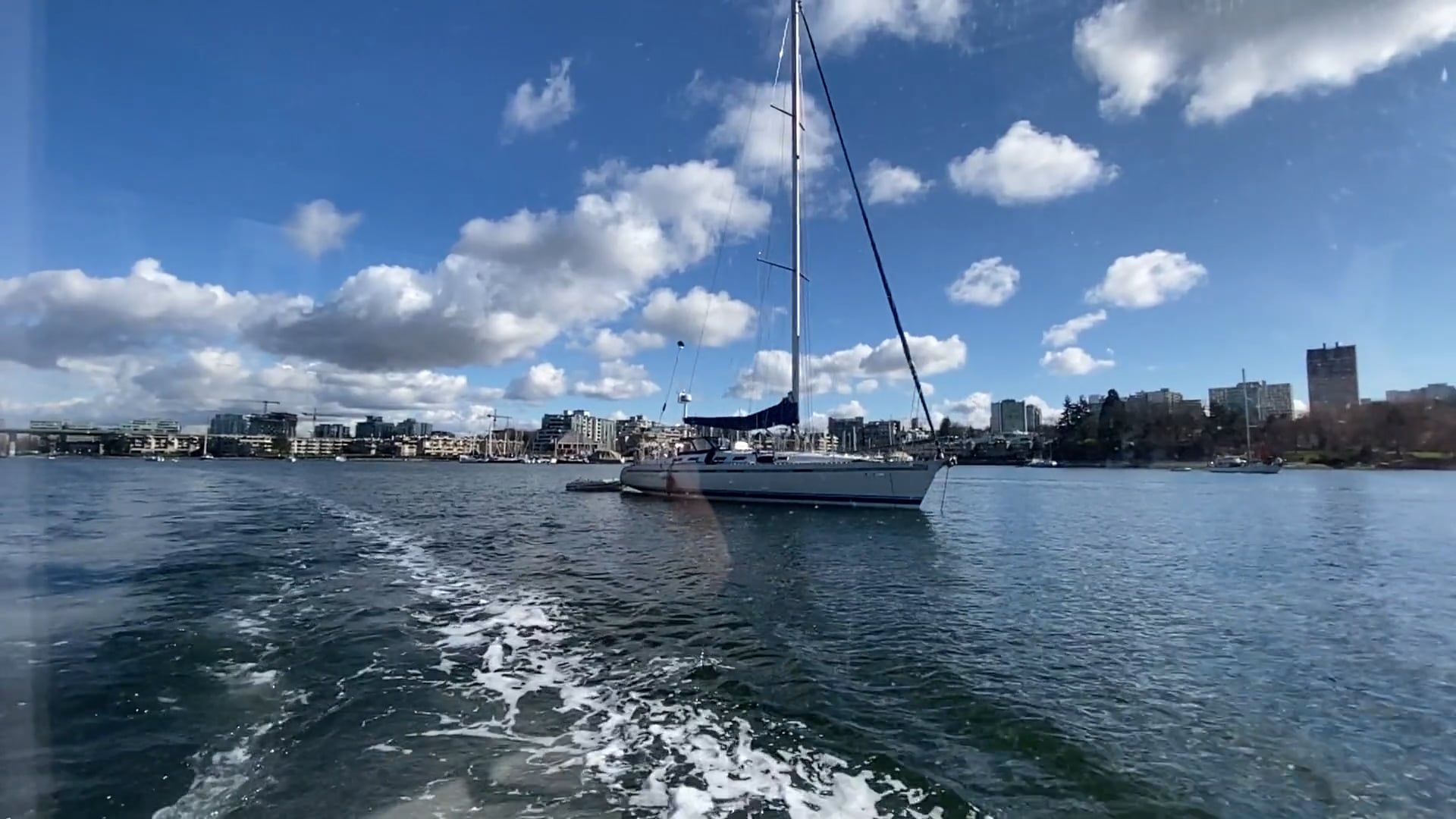Stop Motion Video Of A Sea Harbor Taken From The Widow of a Moving Boat ...