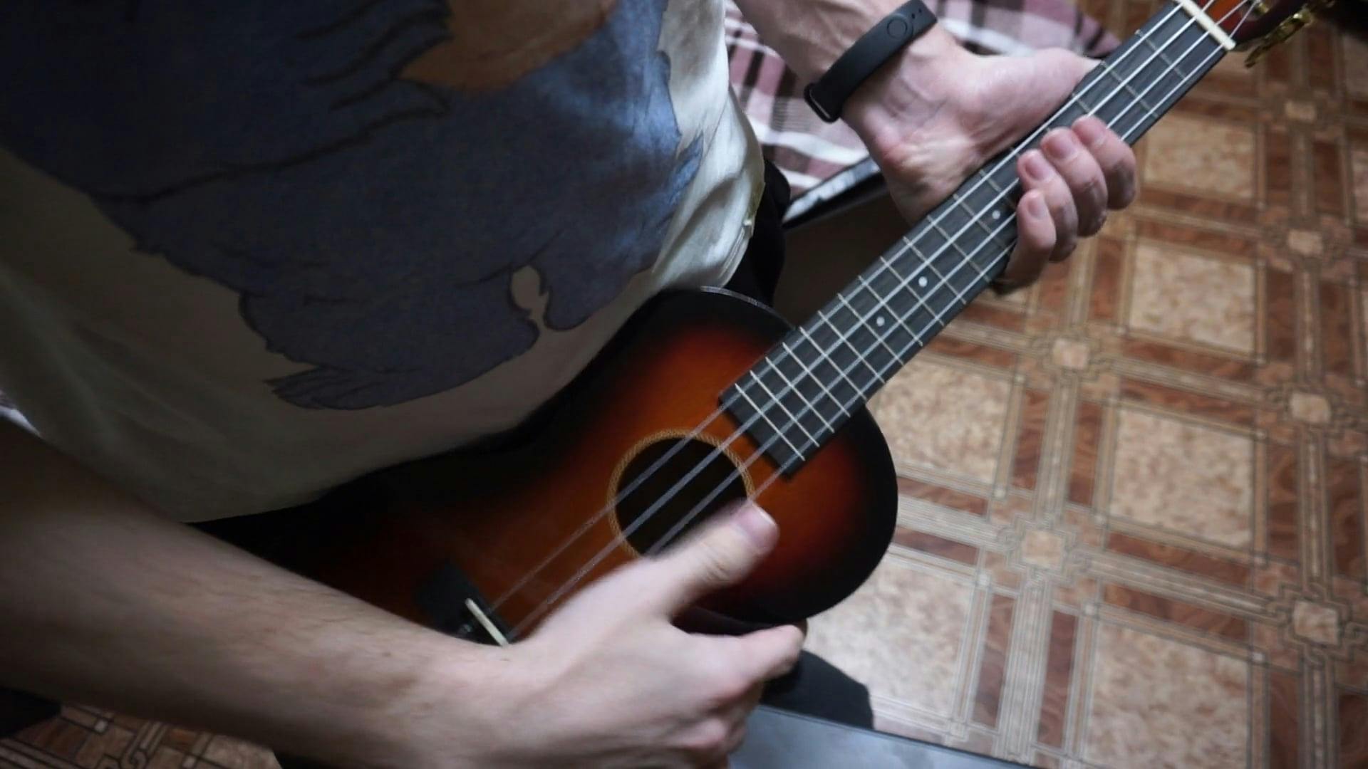 A Person Playing the Ukulele · Free Stock Video