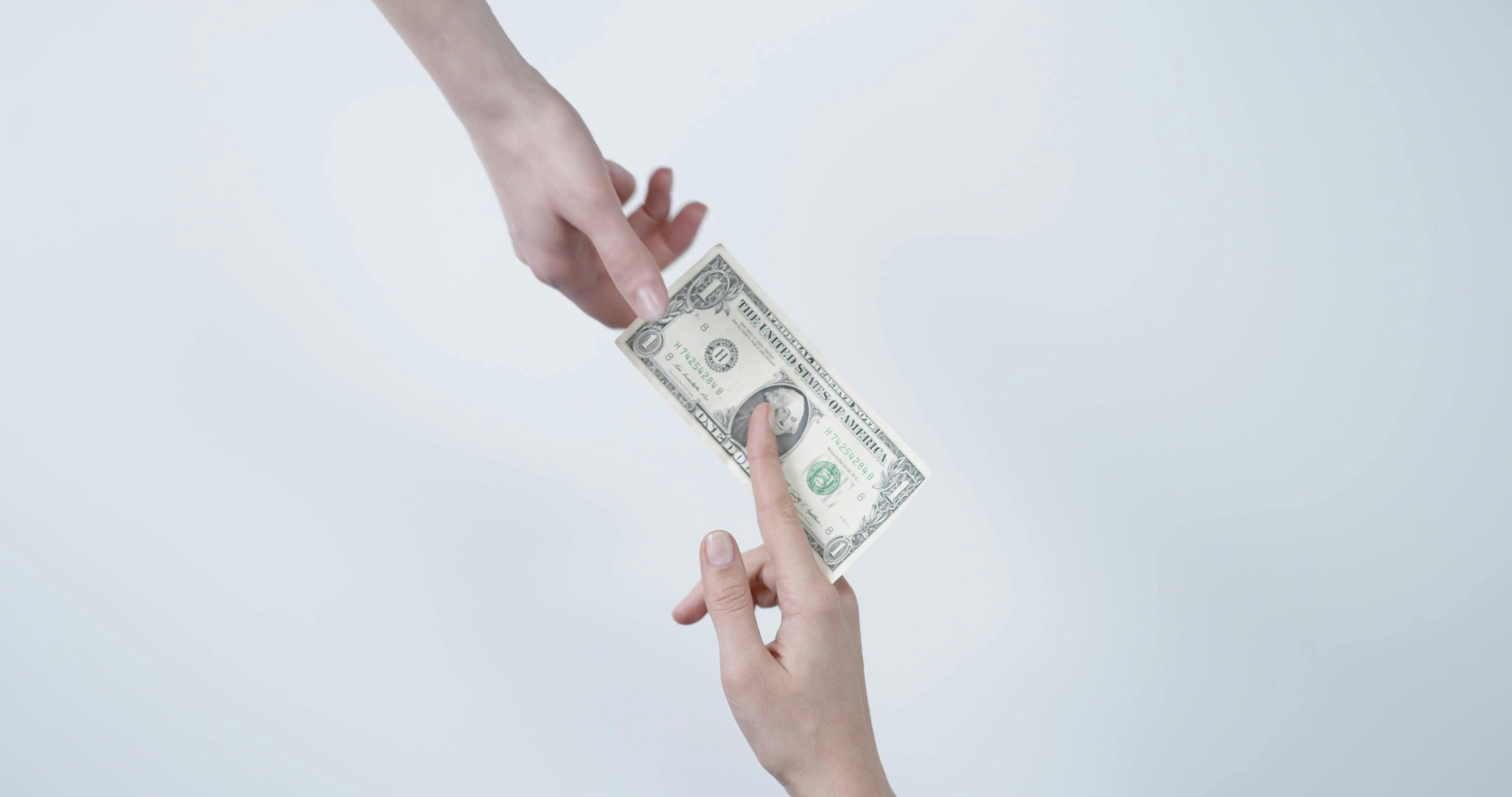 Paying With A One Dollar Bill · Free Stock Video