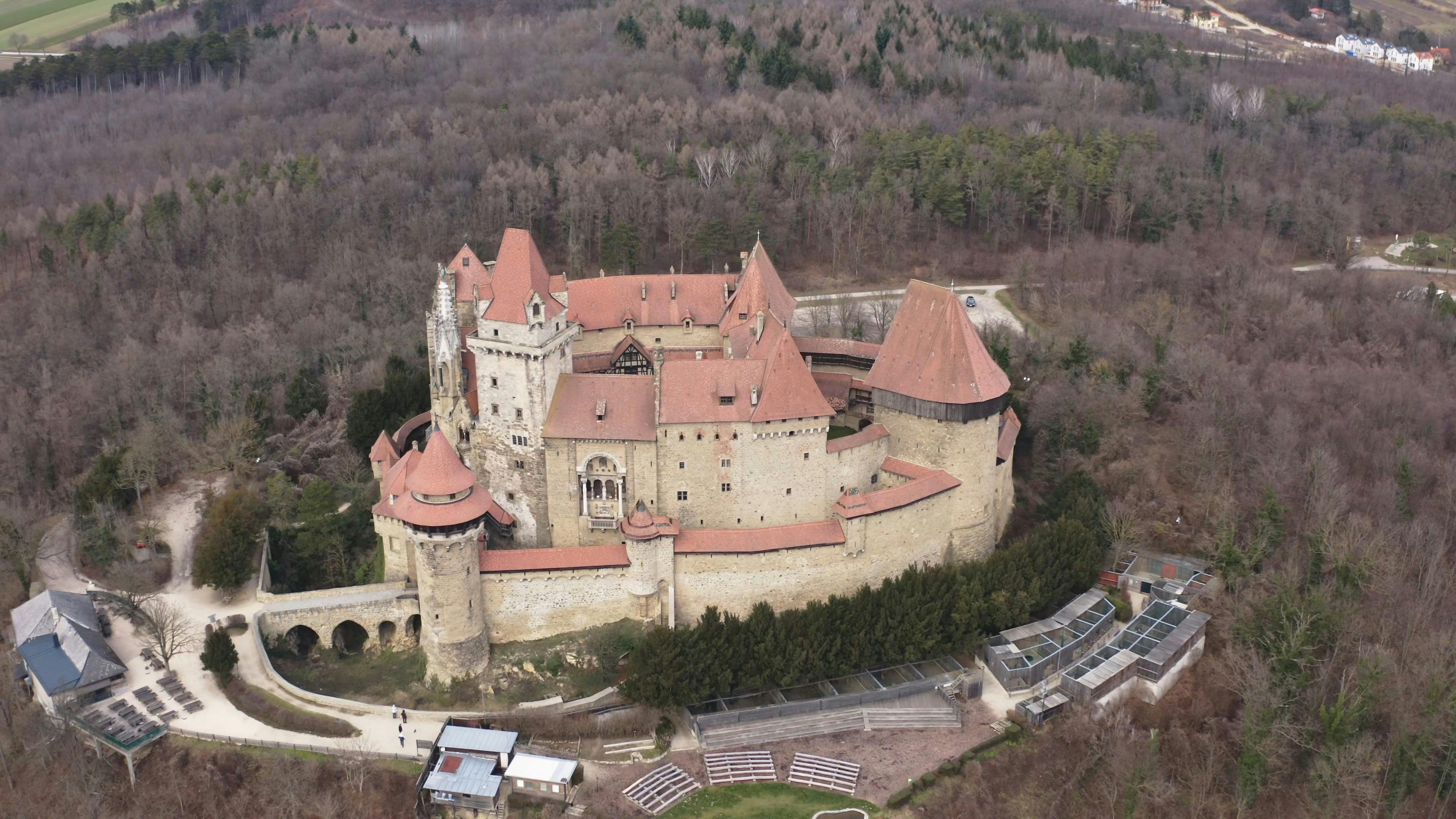 Aerial Footage of a Castle Free Stock Video Footage, Royalty-Free 4K ...