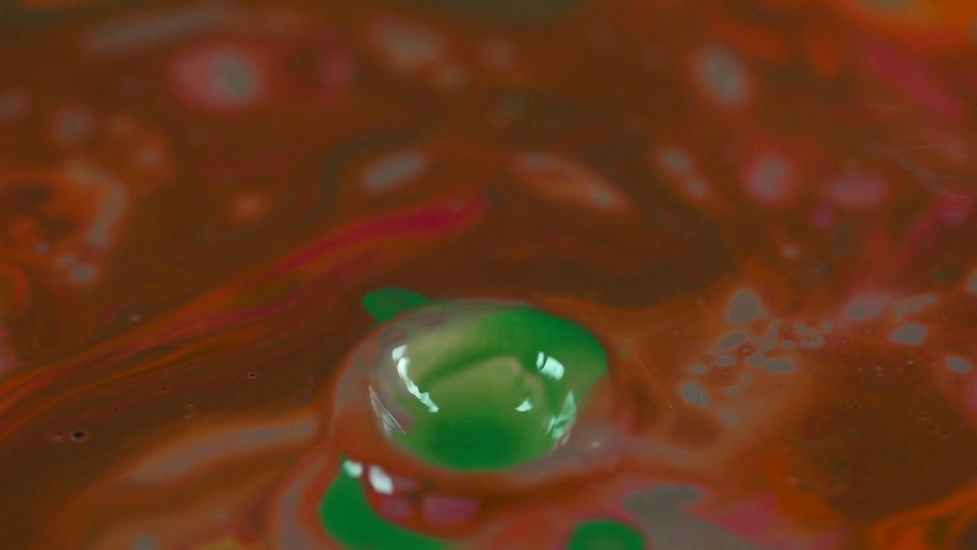 Drops of Food Coloring Falling into Colored Liquid Free Stock Video ...