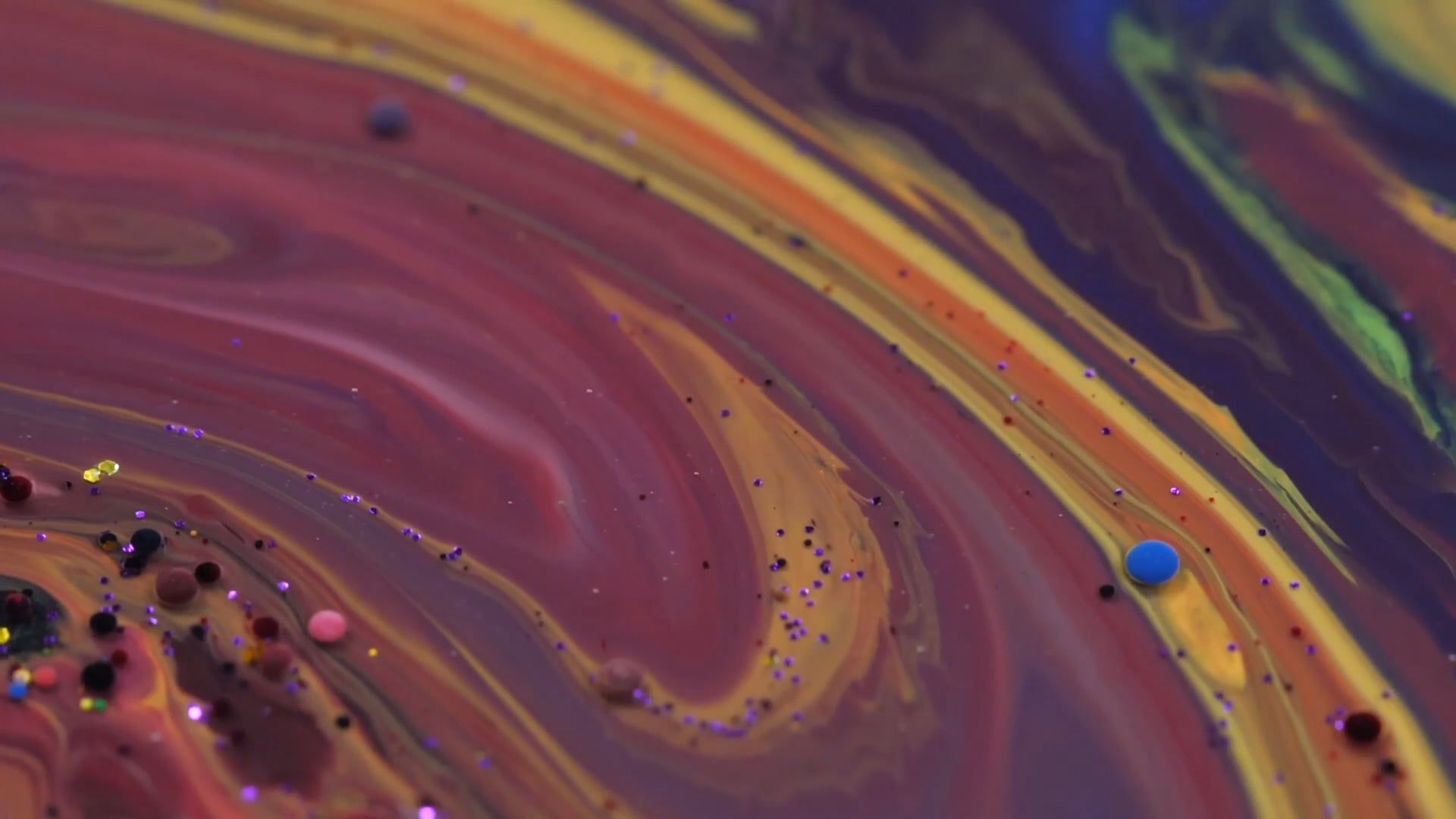 Multicolor Liquids and Glitter Moving in Slow Motion Free Stock Video ...