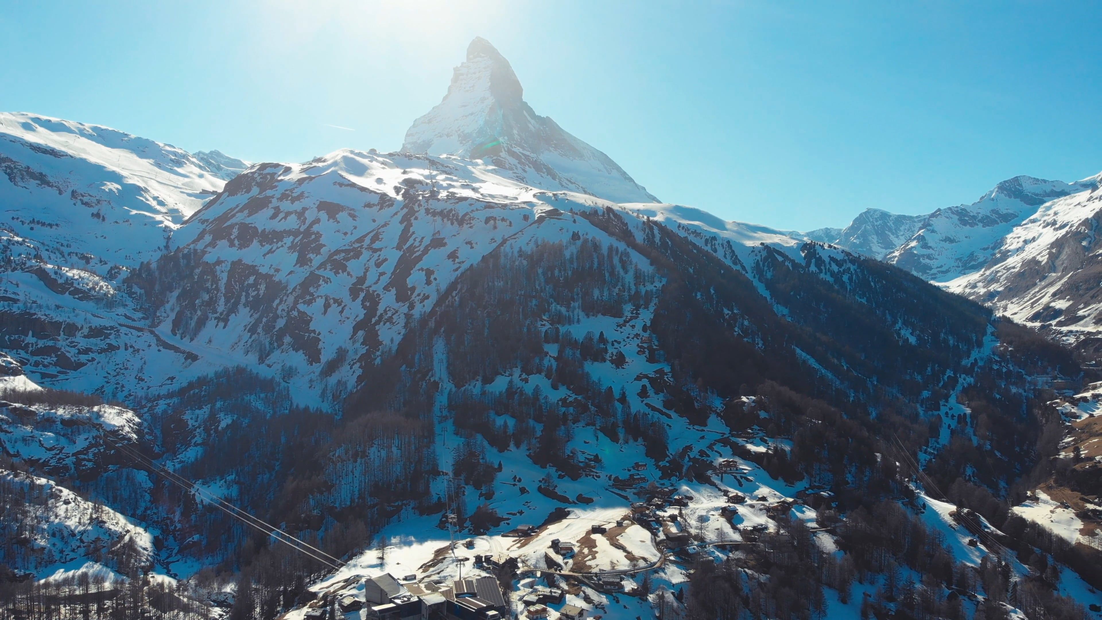 Vidéo gratuite de alpes suisses, chaîne de montagnes, montagne enneigée