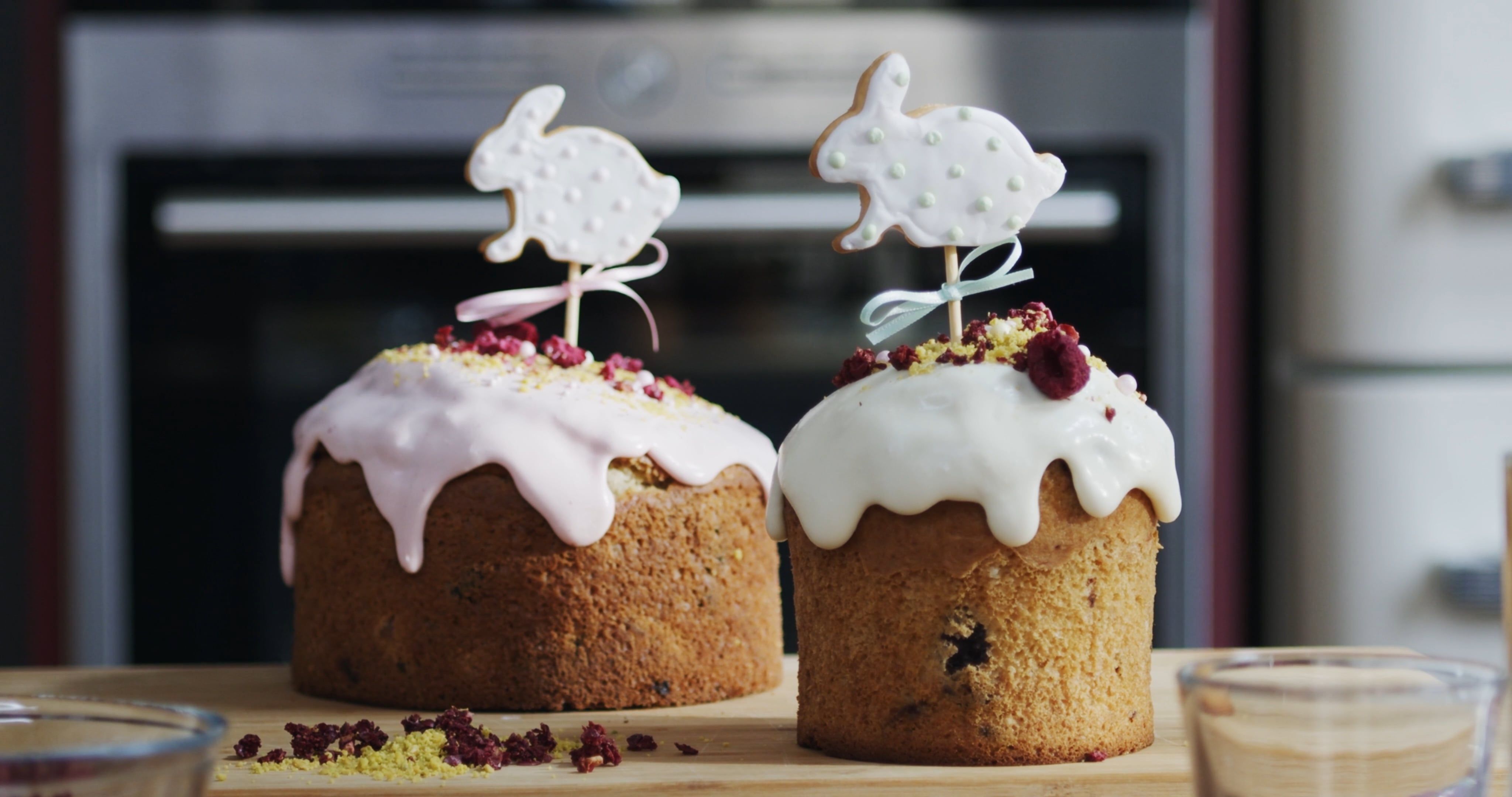 A Homemade Easter Cake With Decorations Free Stock Video Footage ...