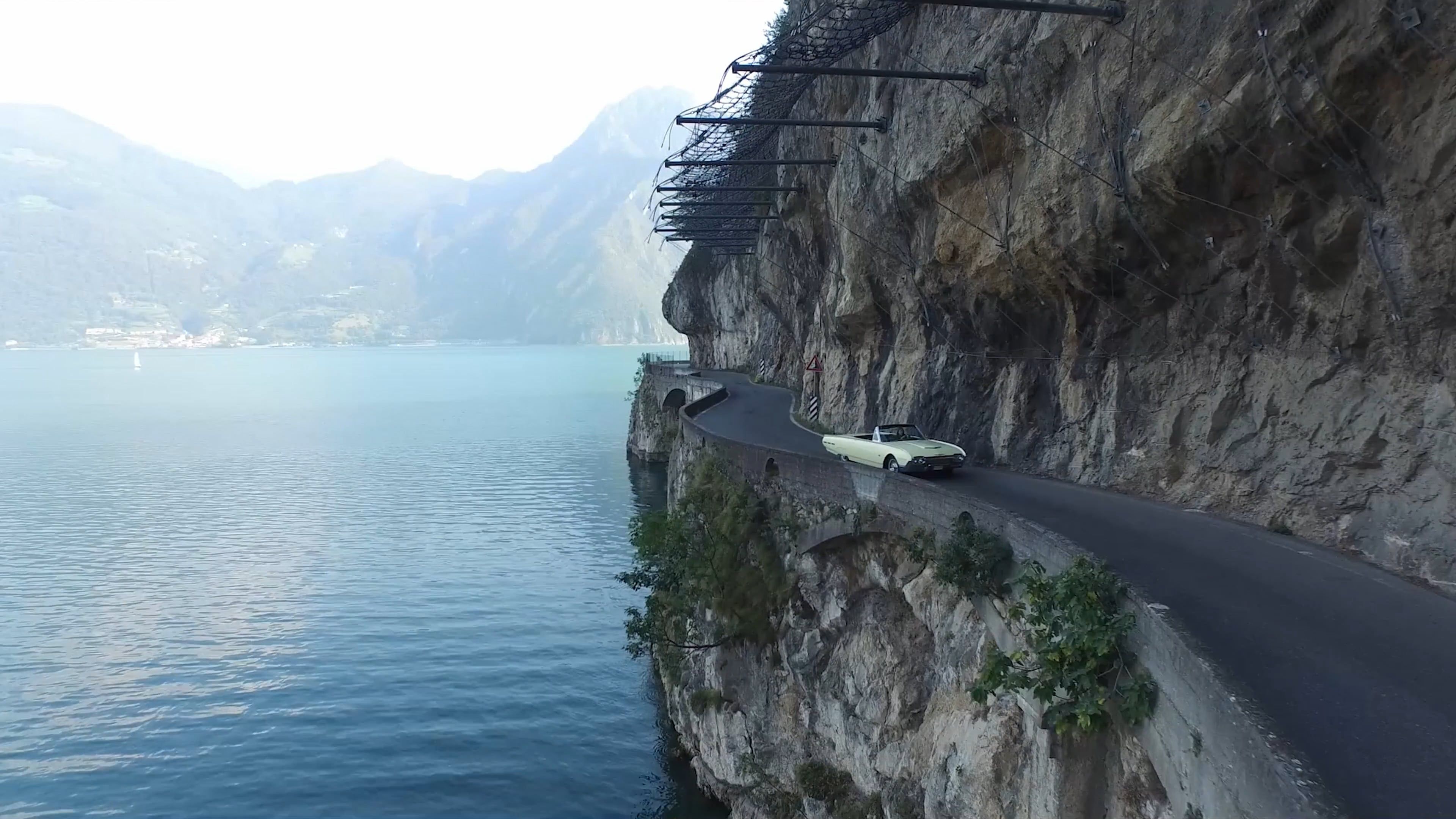 A Vintage Car Driving Near a Cliff Free Stock Video Footage, Royalty ...