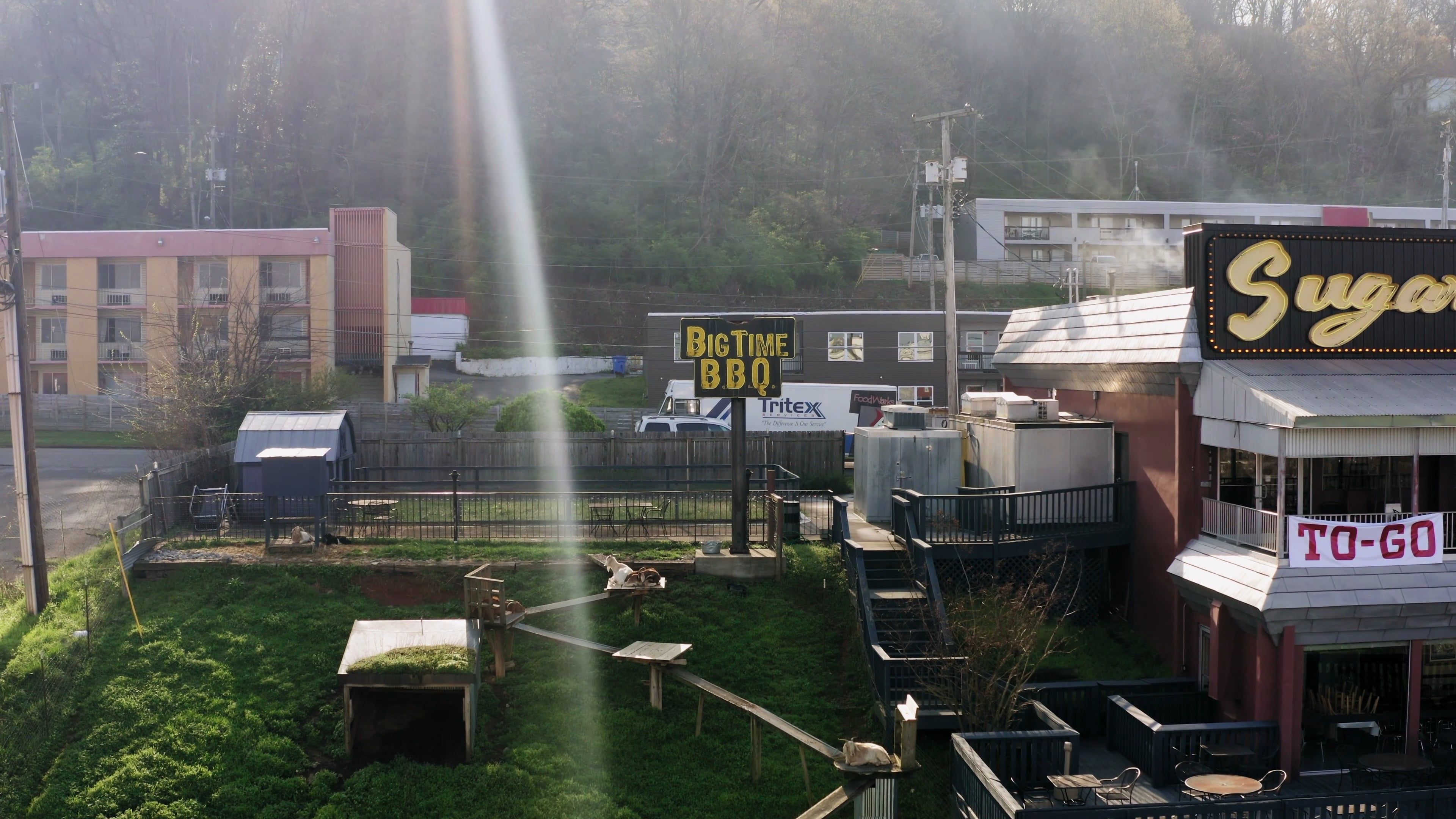 Close-Up Shot of the Big Time BBQ Signage Free Stock Video Footage ...