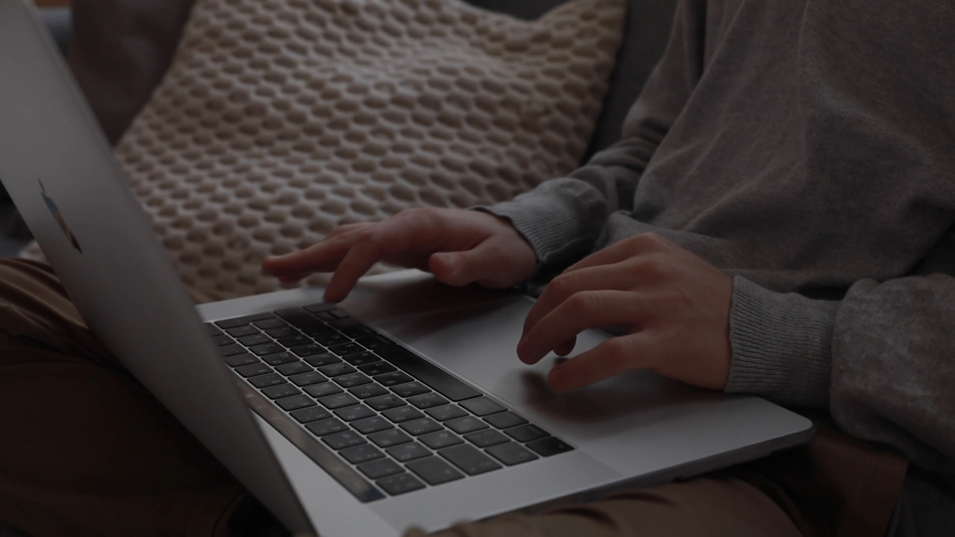 Close-up of Hands Typing on Laptop Keyboard Free Stock Video Footage ...