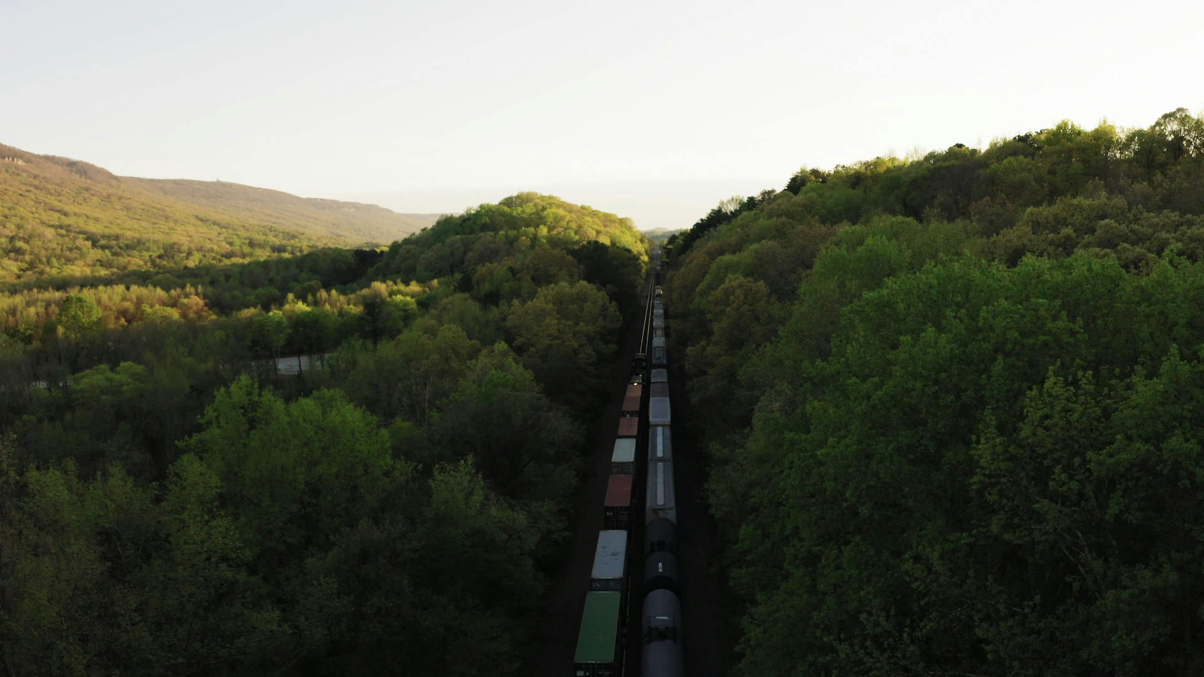 Two Trains Passing by the Railway Free Stock Video Footage, Royalty ...