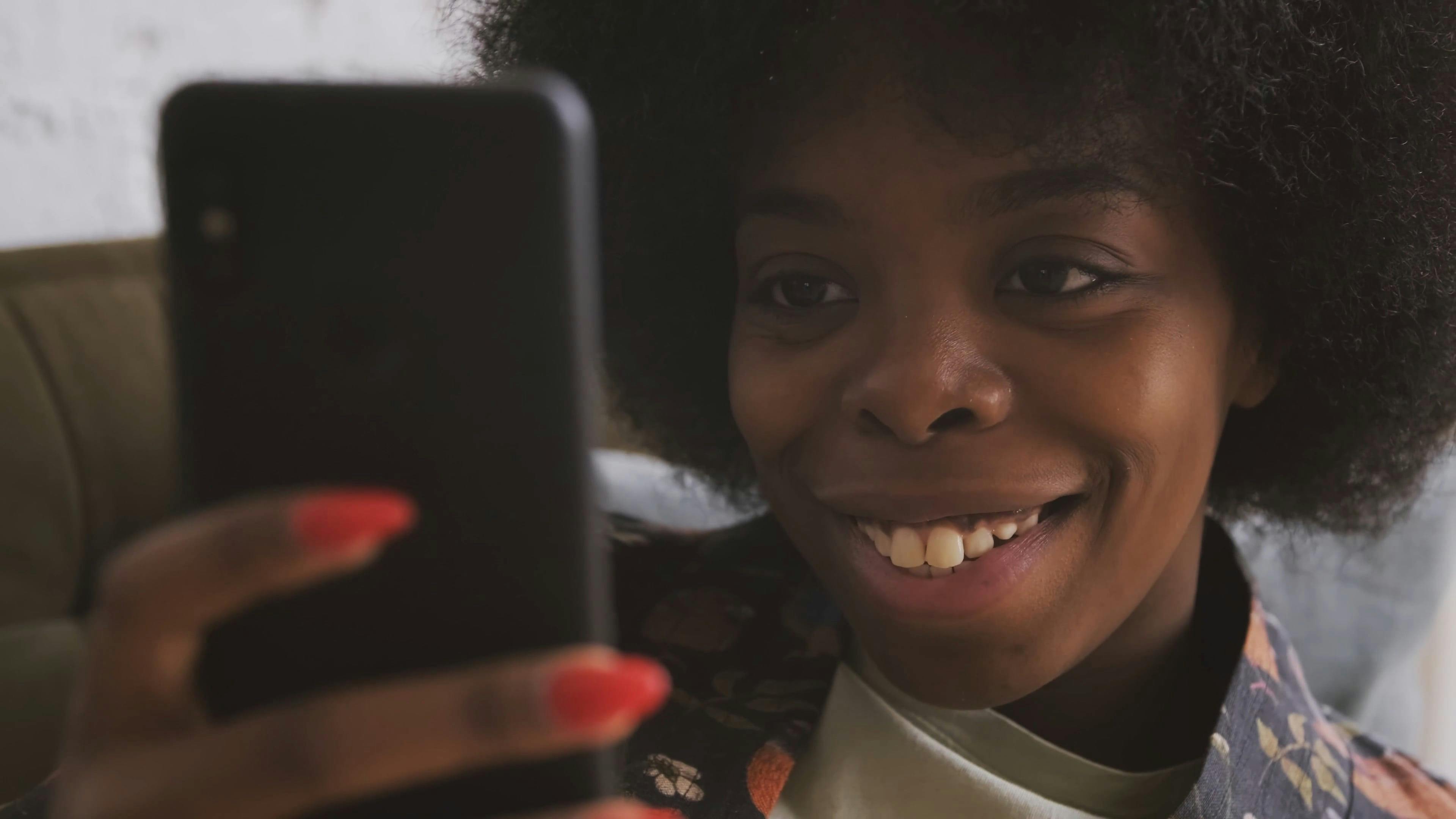 A Woman In A Video Call Using Her Smartphone · Free Stock Video