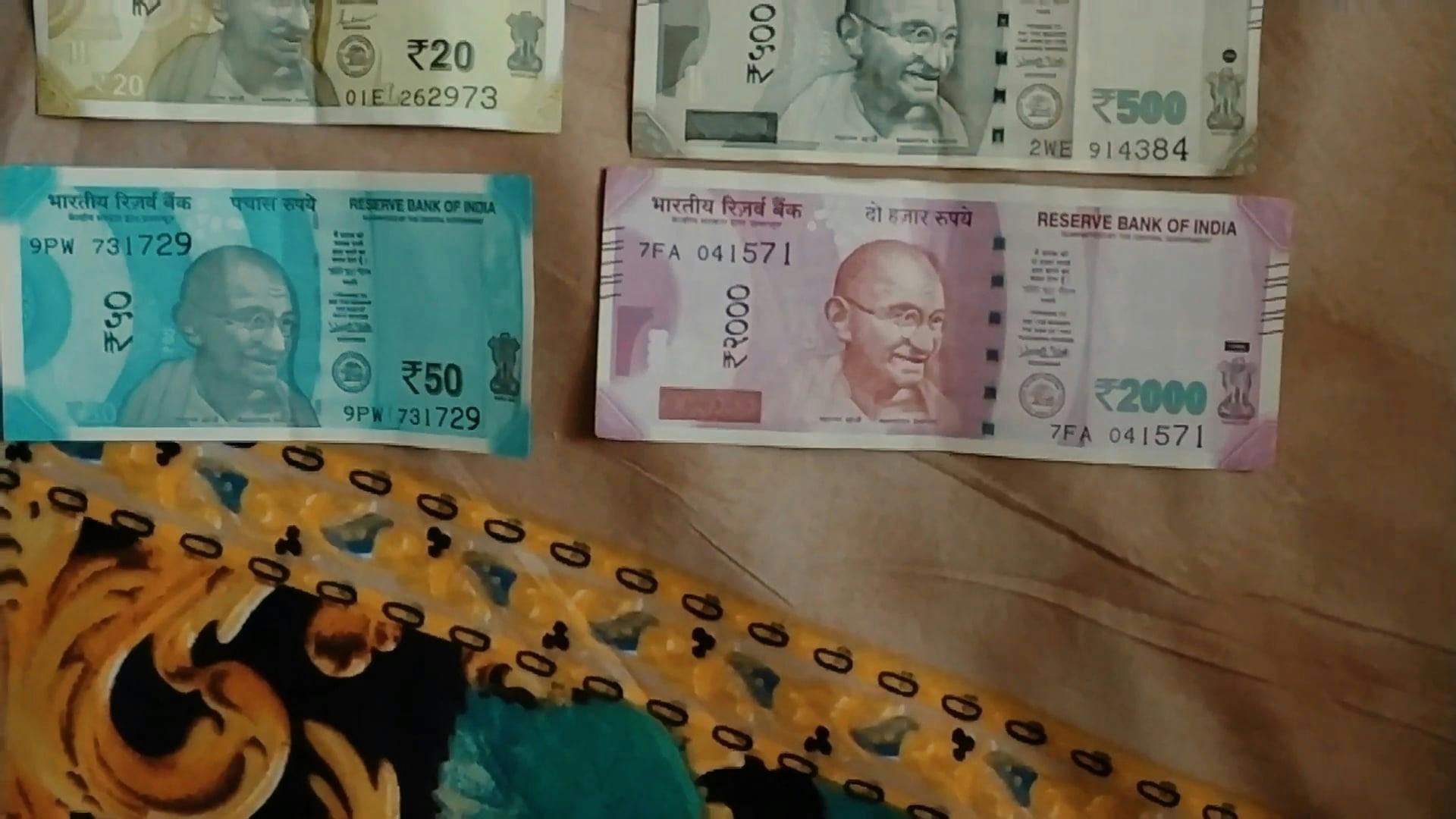Indian Rupees In Different Denomination · Free Stock Video