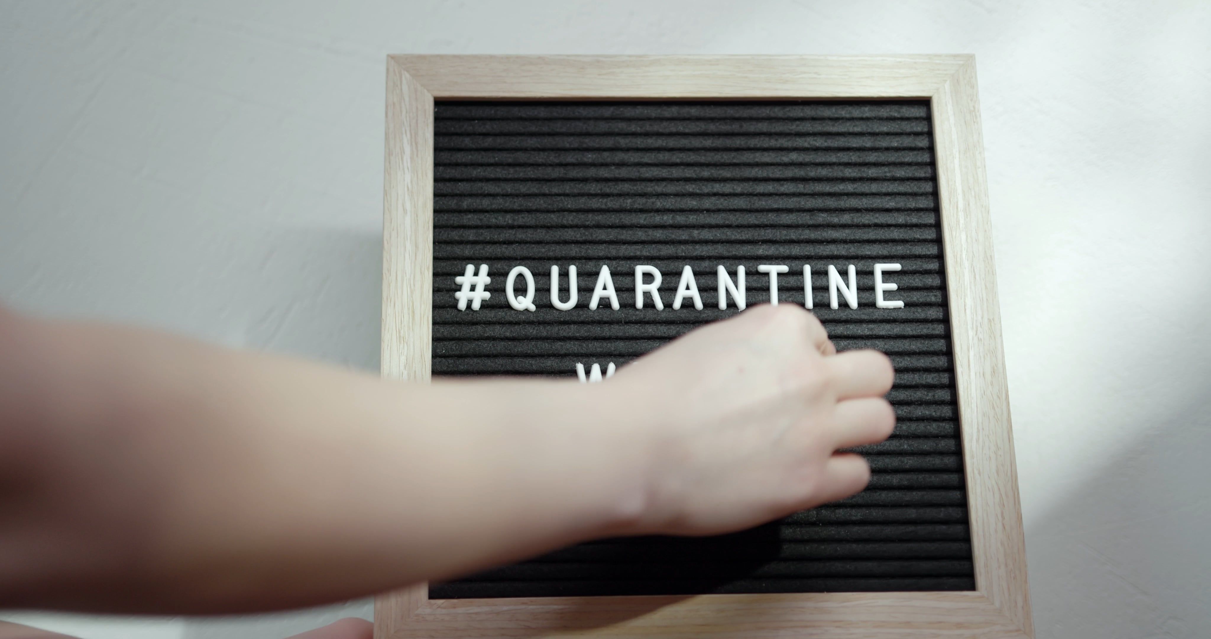 Indicating The Quarantine Weeks Length On A Board Free Stock Video ...