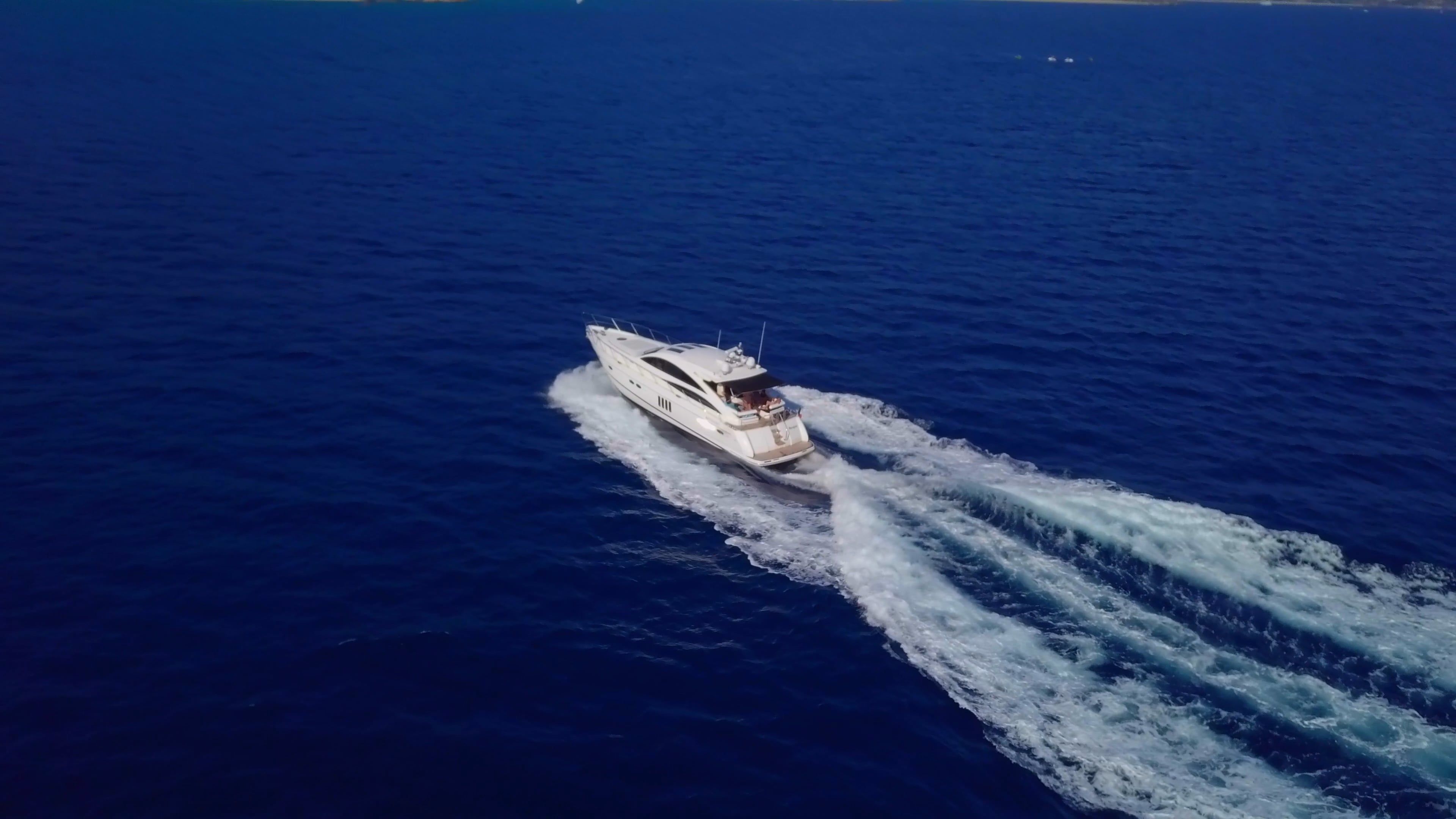 A Beautiful View of a Boat in the Ocean Free Stock Video Footage ...