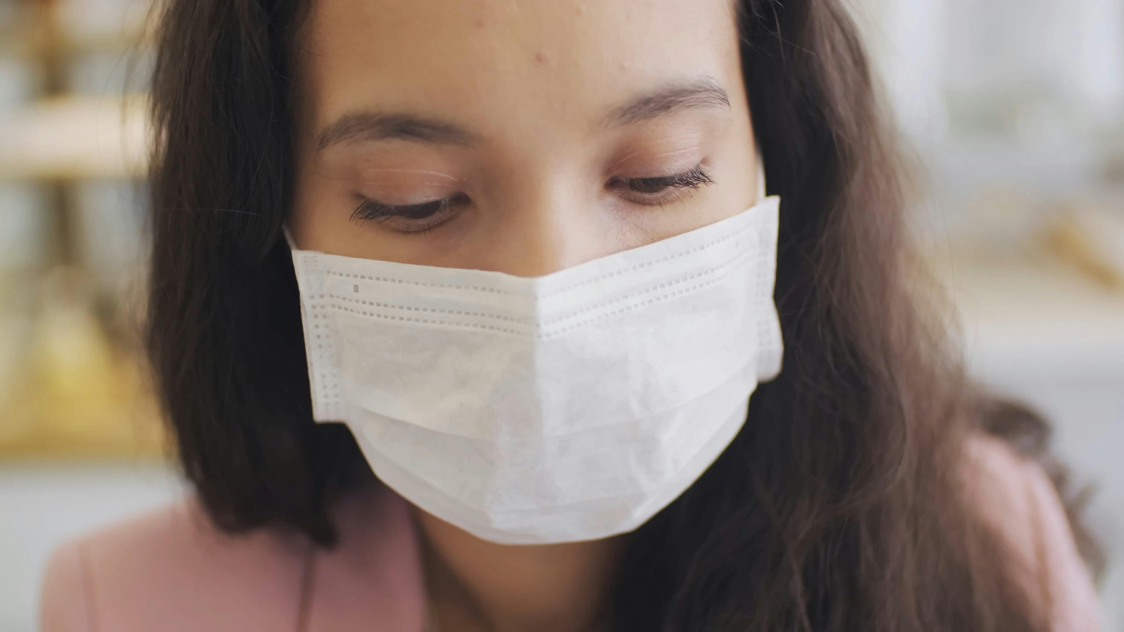 Close-up Shot of a Woman Wearing Face Mask Free Stock Video Footage ...