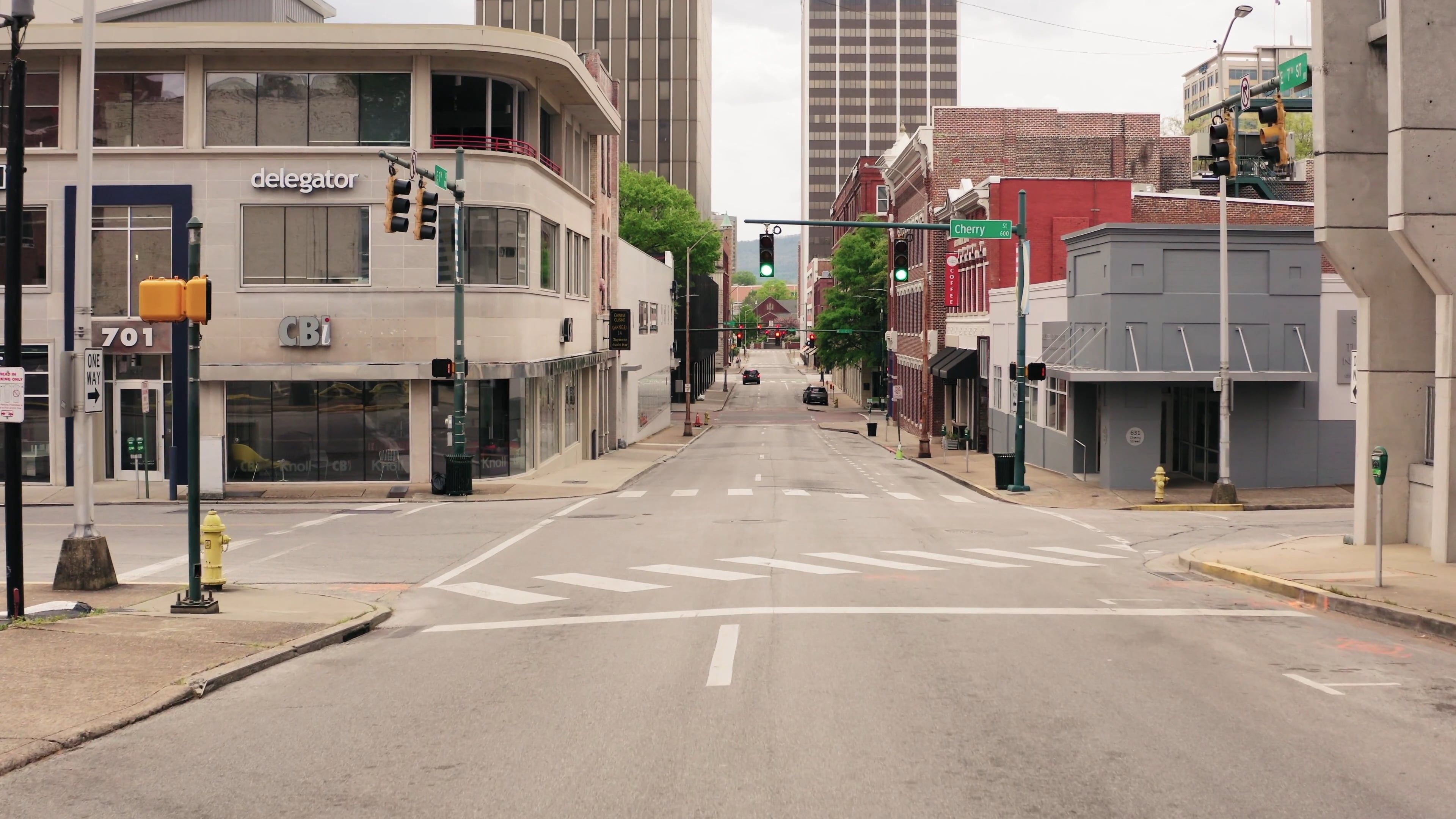 A Drone Shot Along the City Street Free Stock Video Footage, Royalty ...