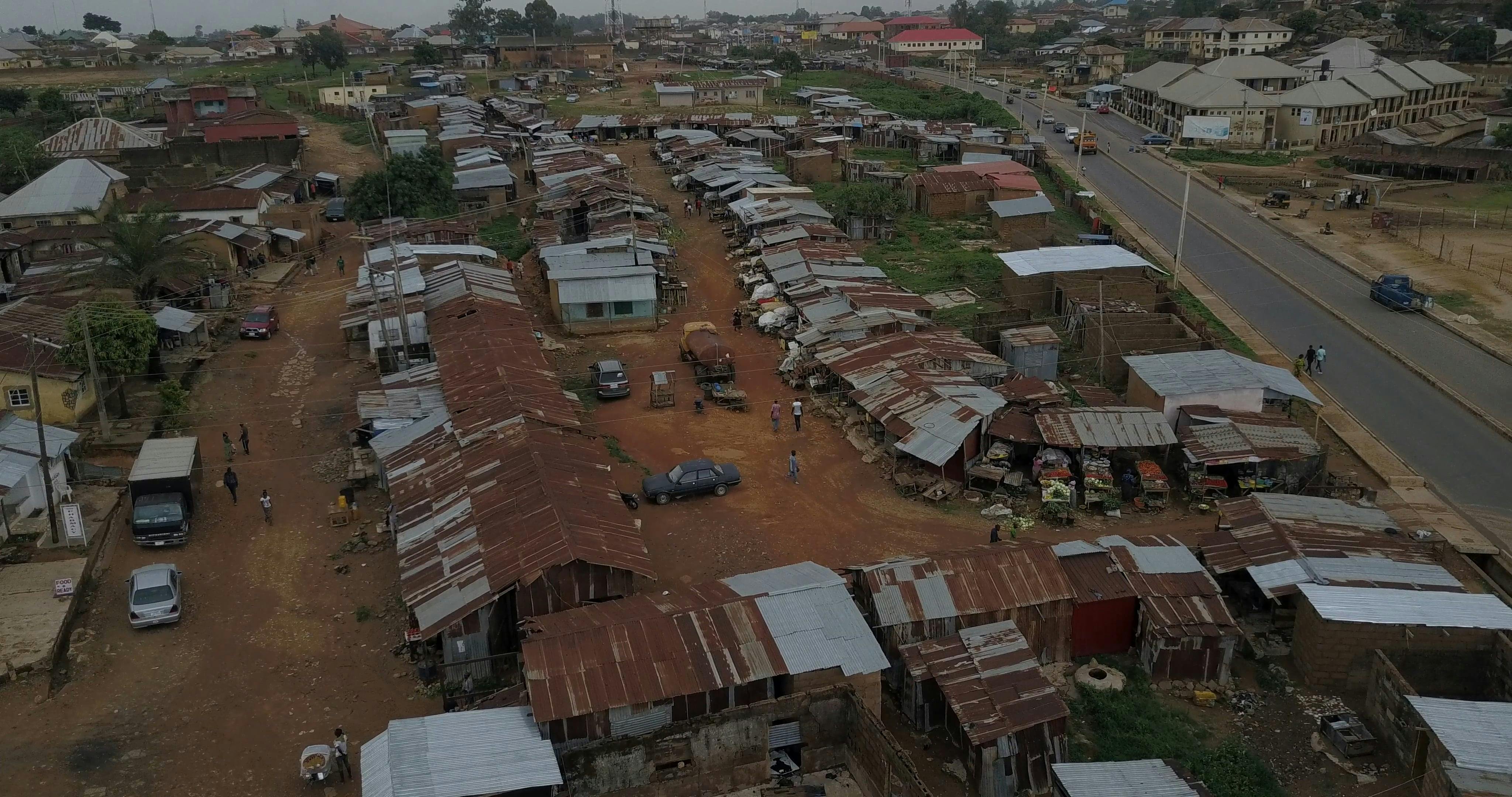 Aerial Footage of a Poor Community Free Stock Video Footage, Royalty ...