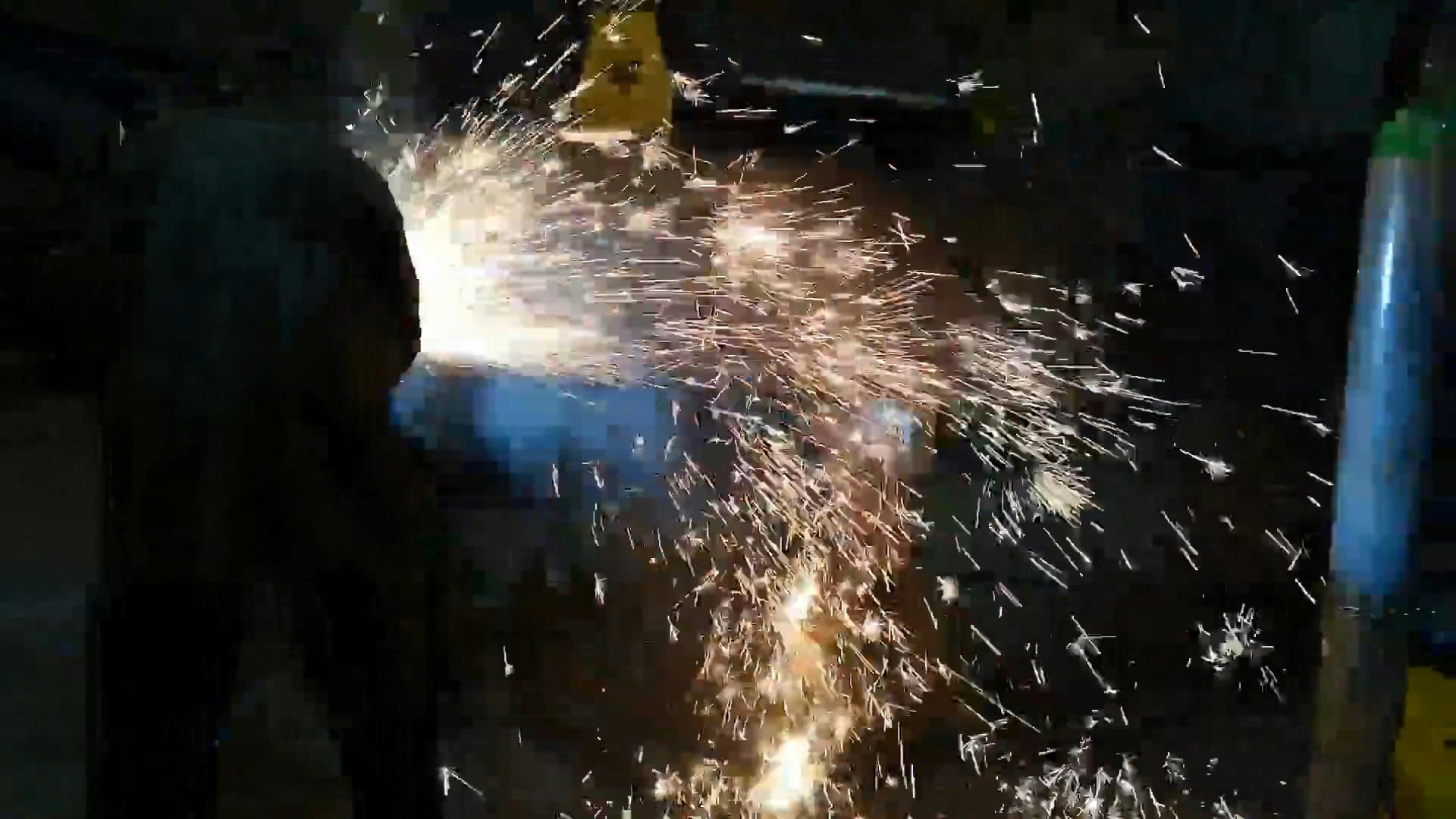 A Person Welding Steel in the Workshop Free Stock Video Footage ...