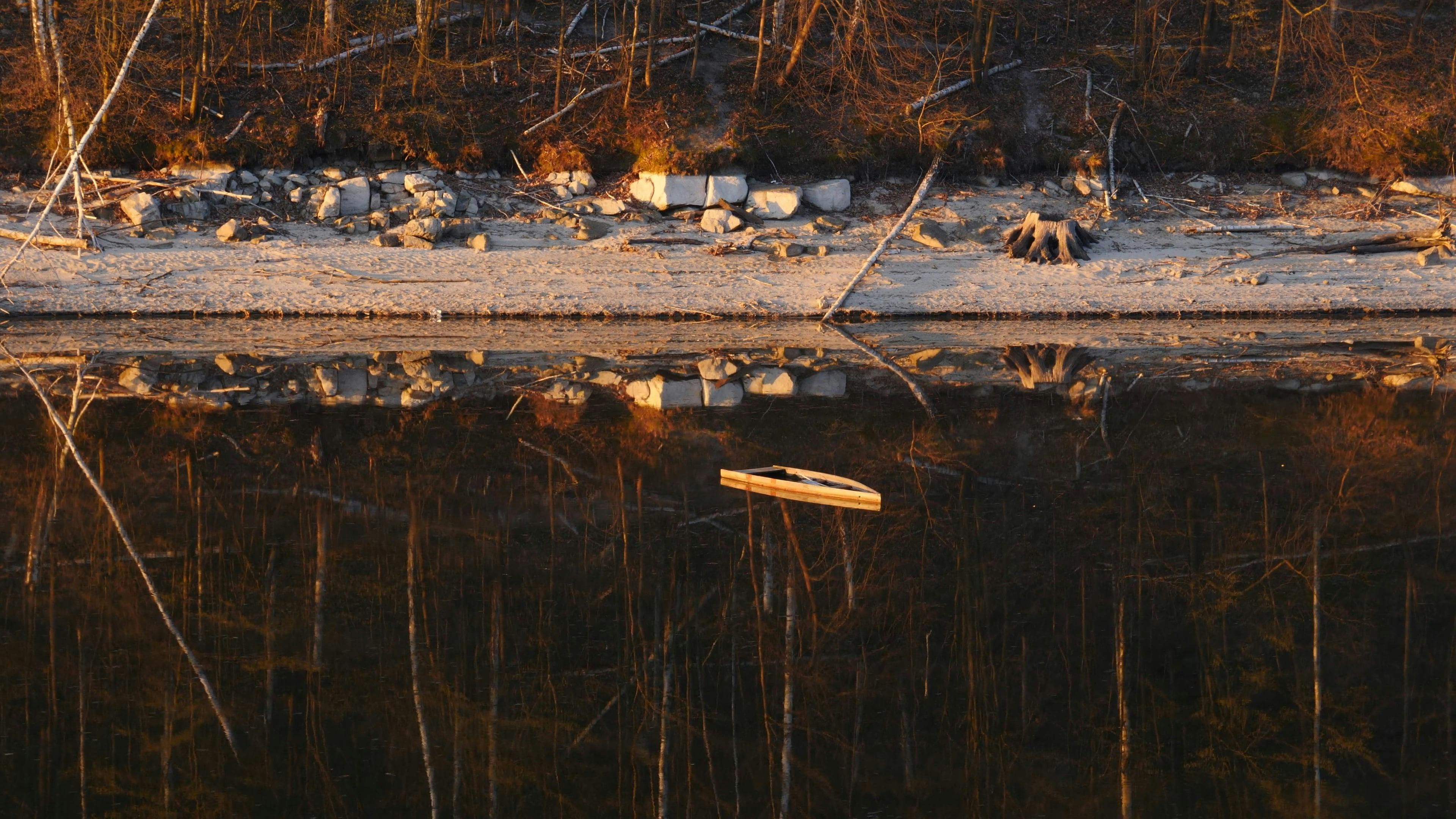 A Boat Floating in the Lake Free Stock Video Footage, Royalty-Free 4K ...