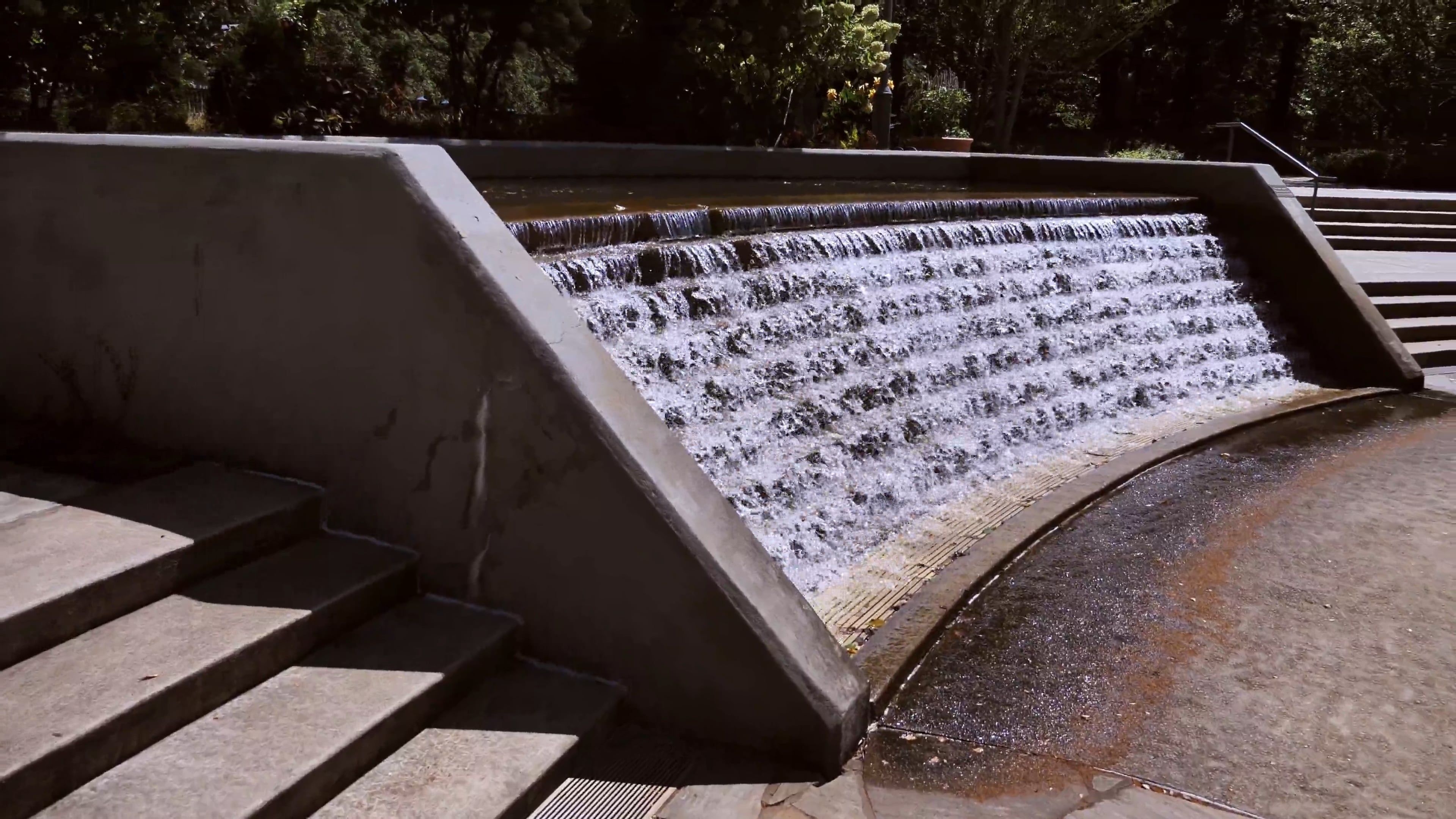 A Man-Made Waterfalls in the Park Free Stock Video Footage, Royalty ...